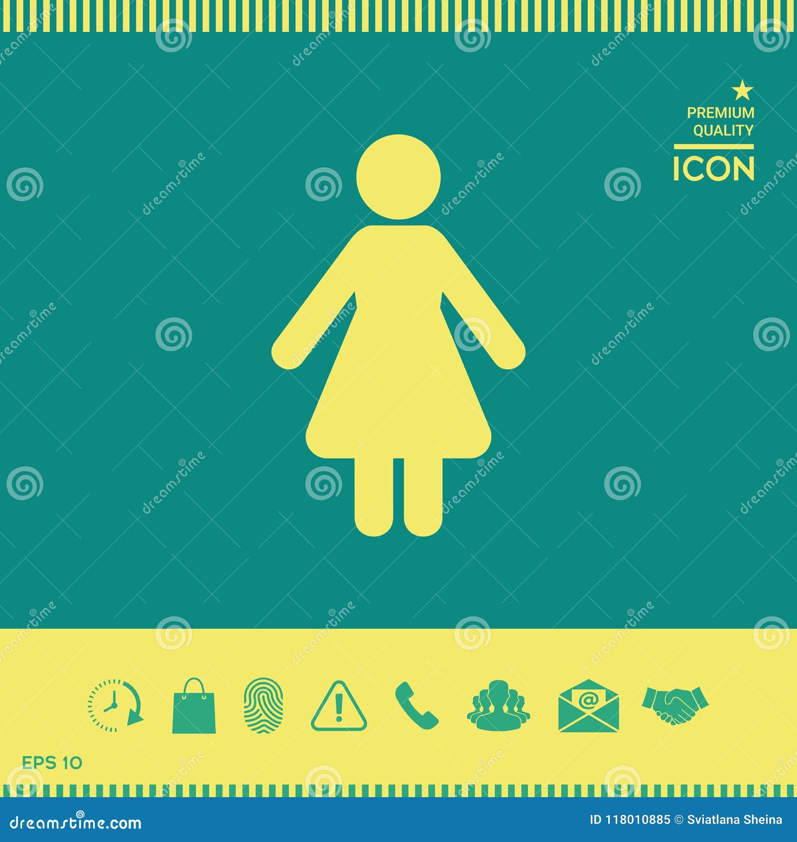 Simbolo Dell'icona Della Donna Illustrazione Vettoriale - Illustrazione ...