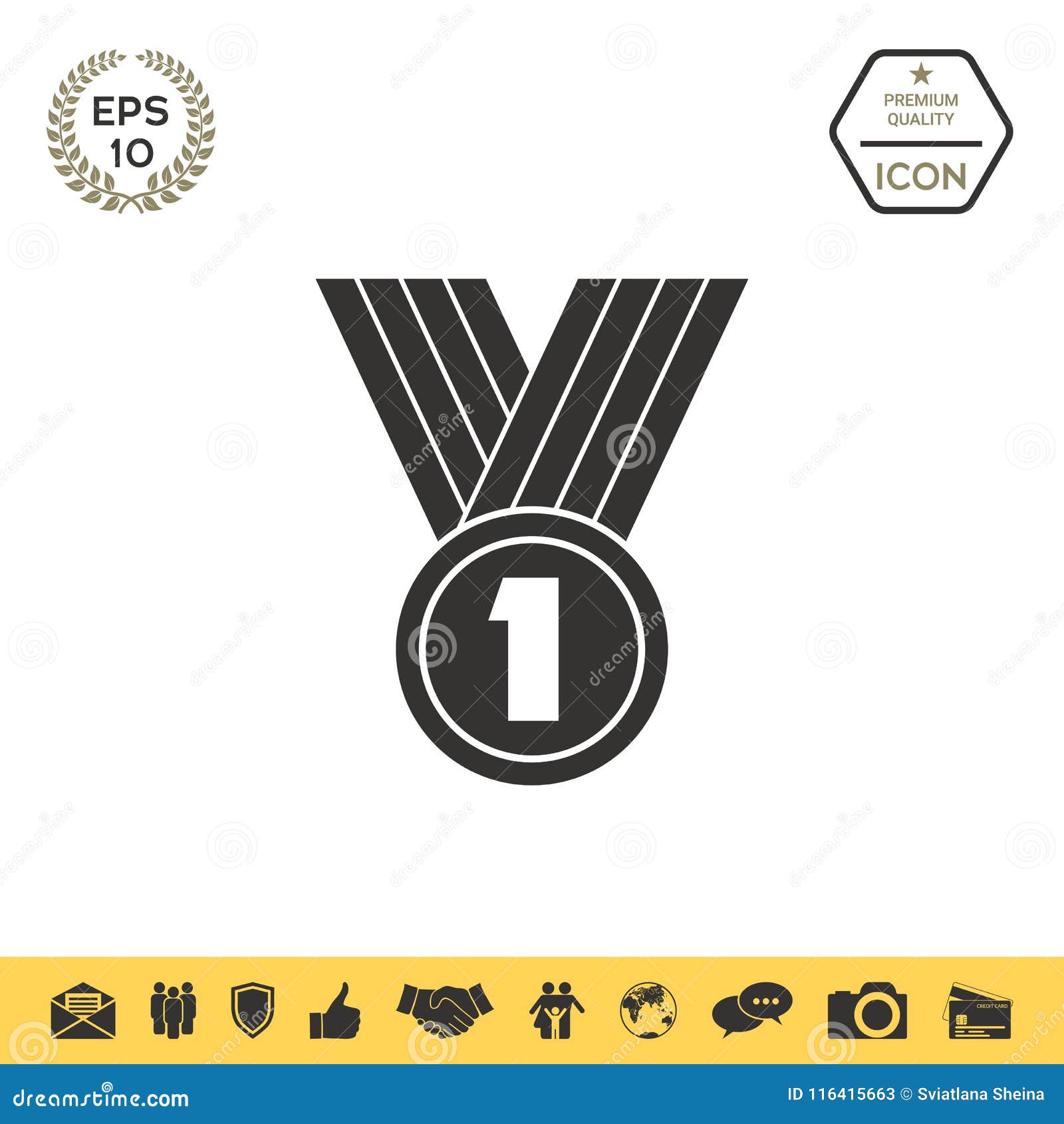 Simbolo Dell'icona Della Medaglia Illustrazione Vettoriale ...