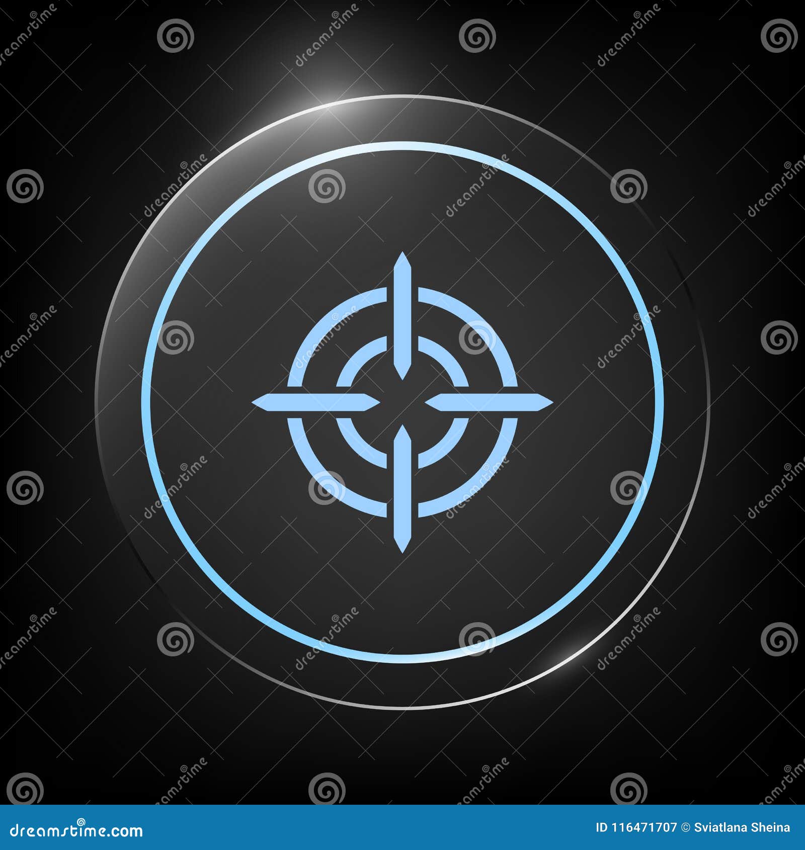 Simbolo Dell'icona Di Scopo Illustrazione Vettoriale - Illustrazione di ...