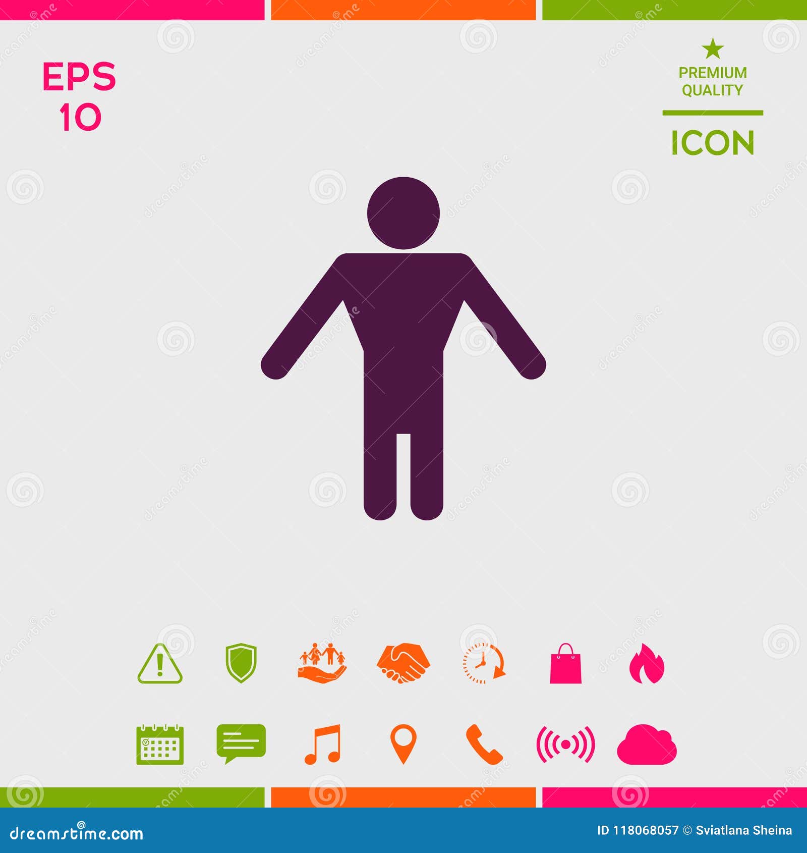 Simbolo Dell'icona Dell'uomo Illustrazione Vettoriale - Illustrazione ...