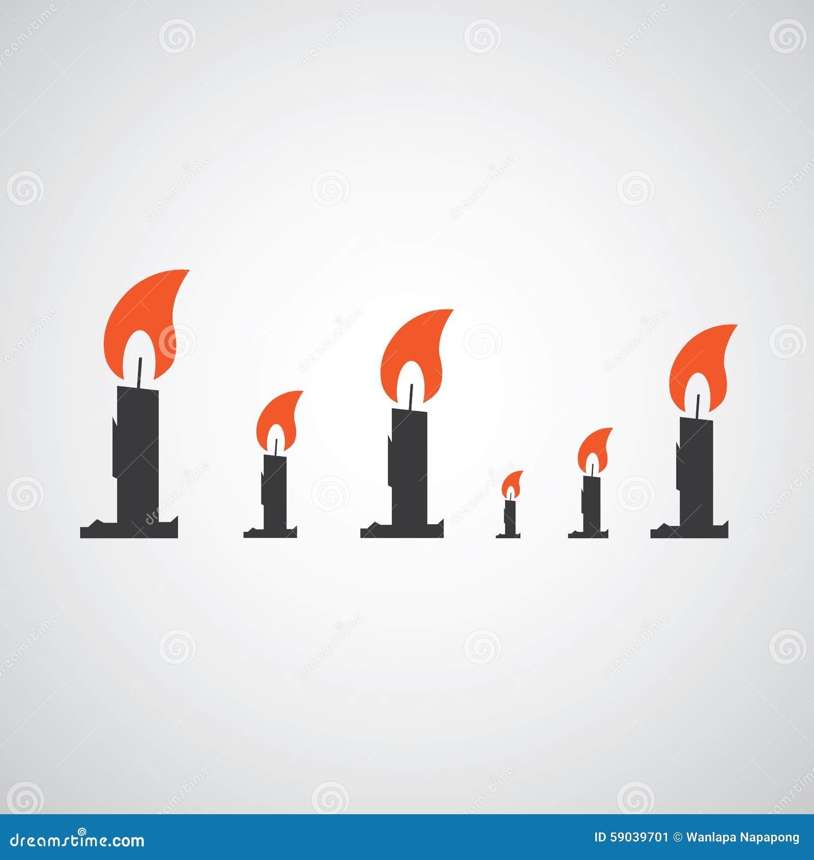 Simbolo Della Candela Di Vettore Illustrazione Vettoriale ...