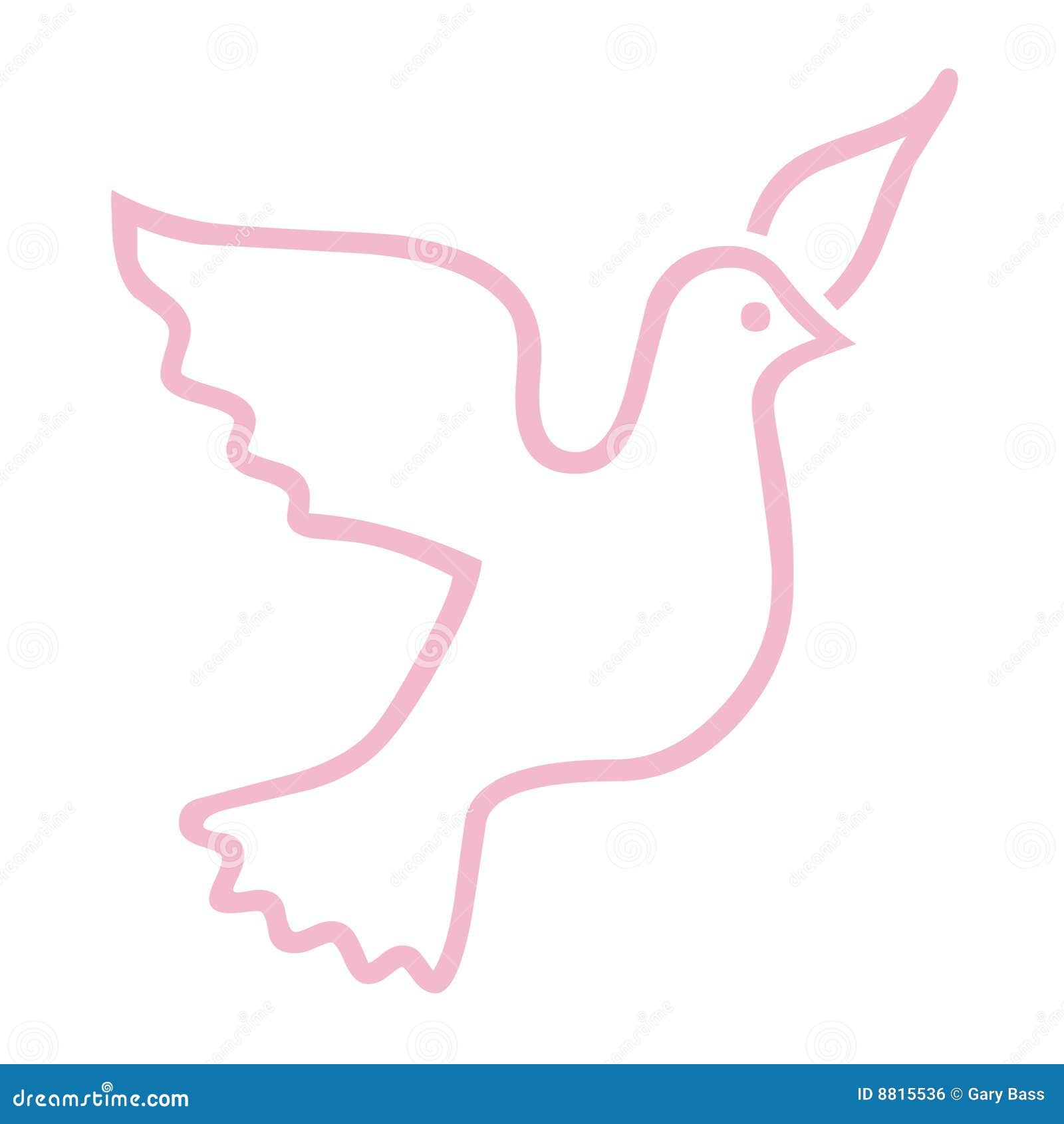 Simbolo Della Colomba Di Colore Rosa Illustrazione di Stock ...