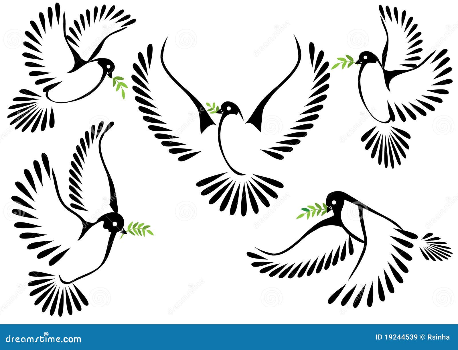 Simbolo Della Colomba Di Pace E Di Libertà Illustrazione di Stock ...