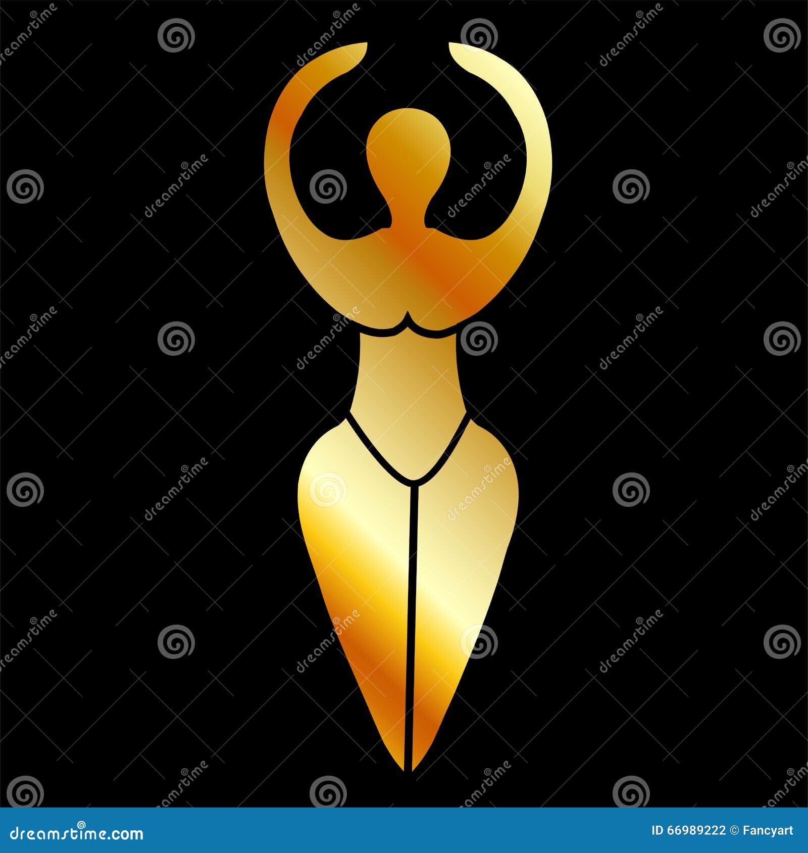 Simbolo Della Dea Di Wiccan Illustrazione Vettoriale - Illustrazione di ...