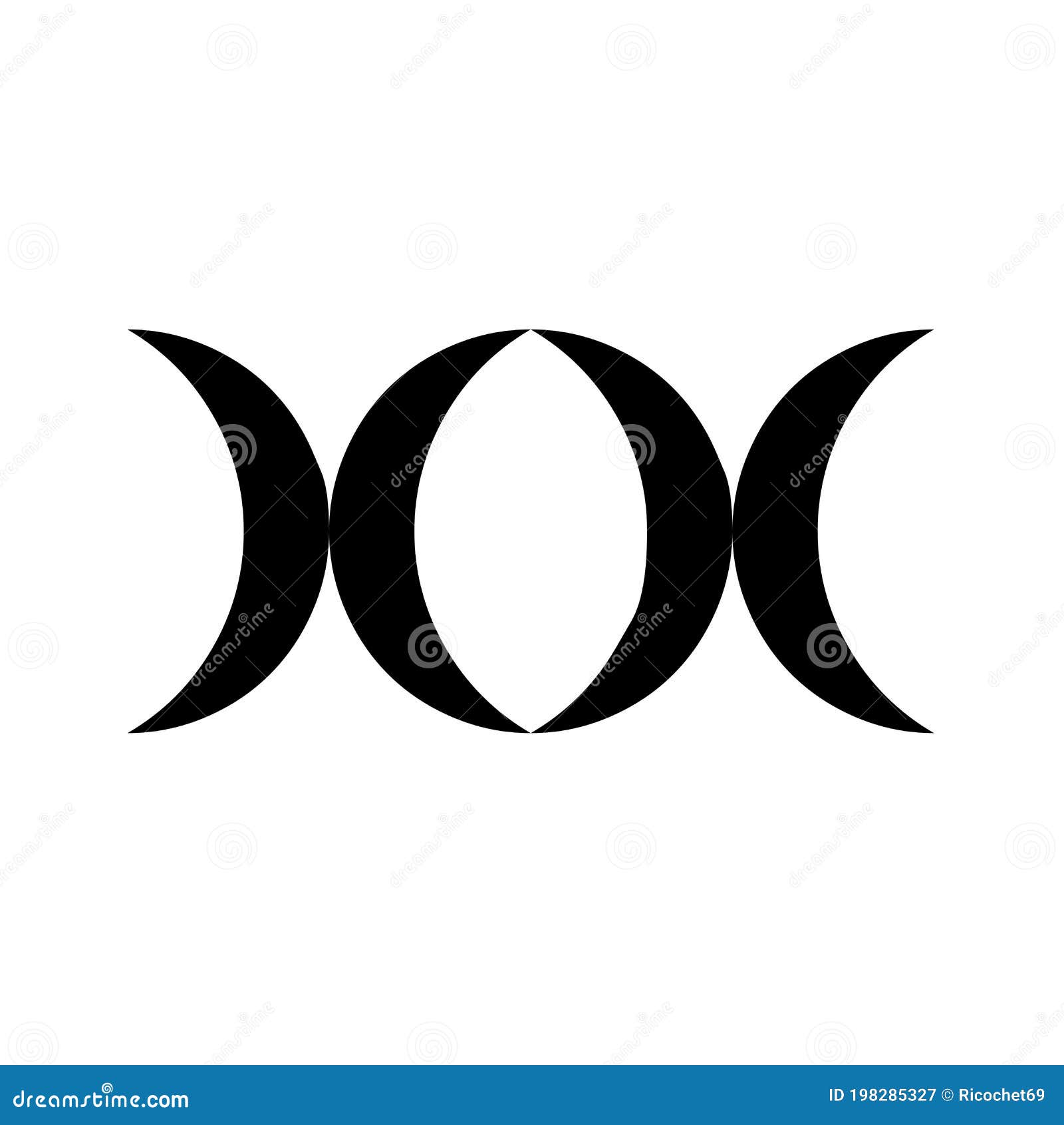 Simbolo della dea tripla illustrazione di stock. Illustrazione di ...