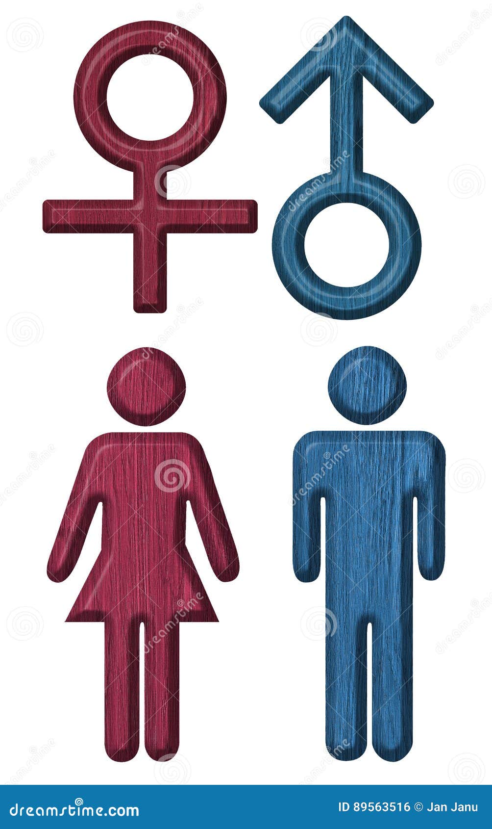 Simbolo Della Donna E Dell'uomo Illustrazione di Stock - Illustrazione ...