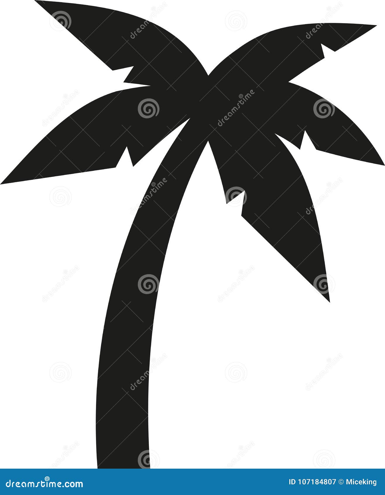 Simbolo della palma illustrazione vettoriale. Illustrazione di foglio ...