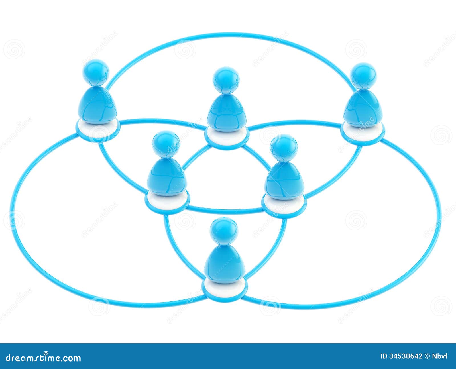 Simbolo Della Rete Sociale Come Figure Umane Collegate Illustrazione di ...