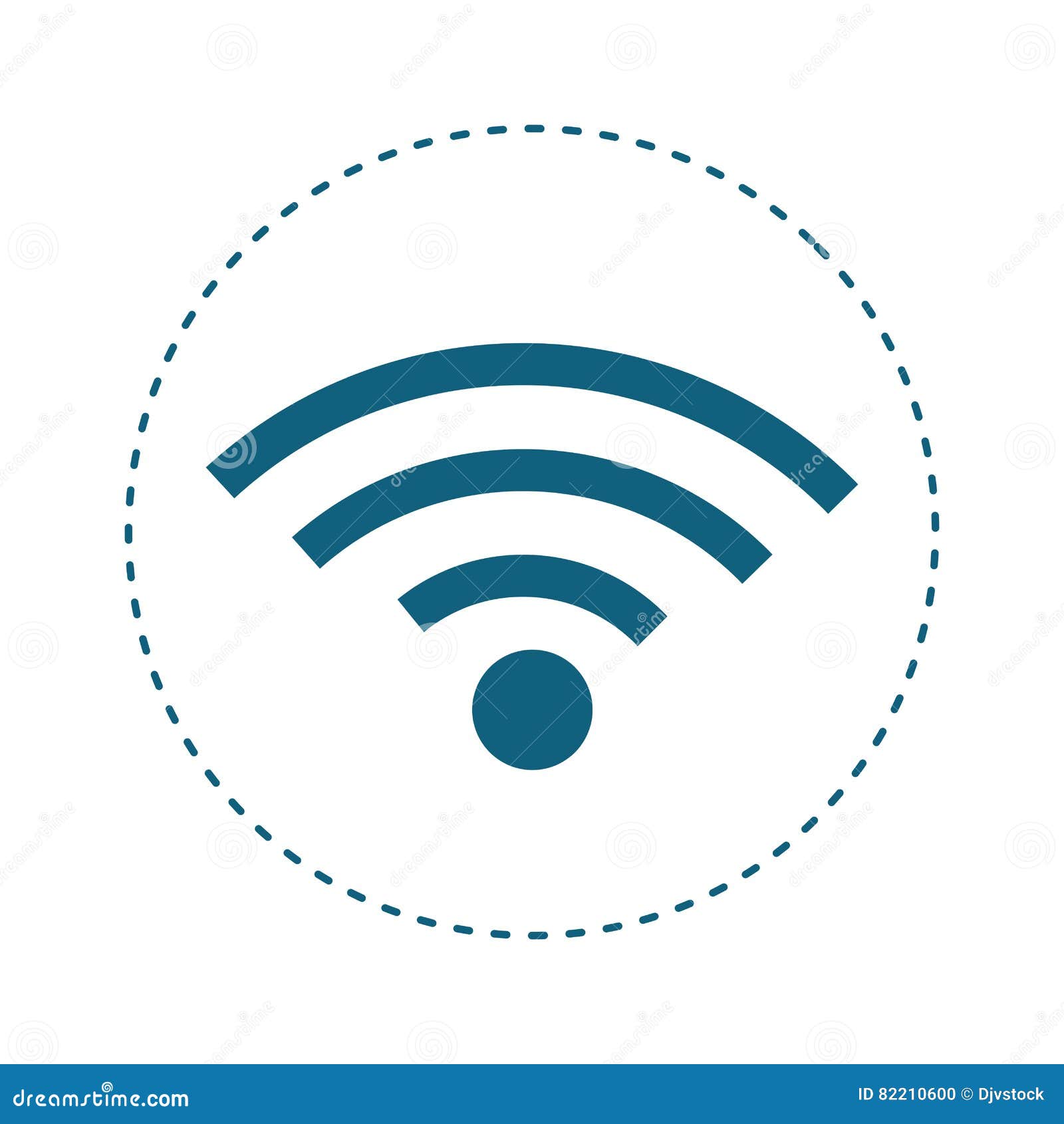 Simbolo Della Rete Wireless Illustrazione Vettoriale - Illustrazione di ...