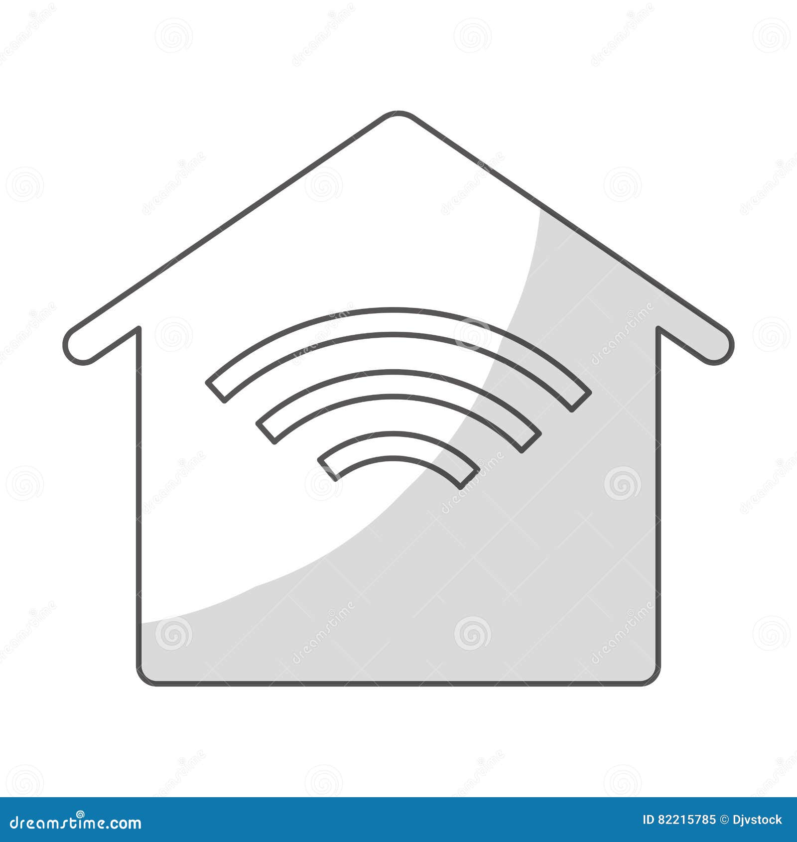 Simbolo Della Rete Wireless Illustrazione Vettoriale - Illustrazione di ...