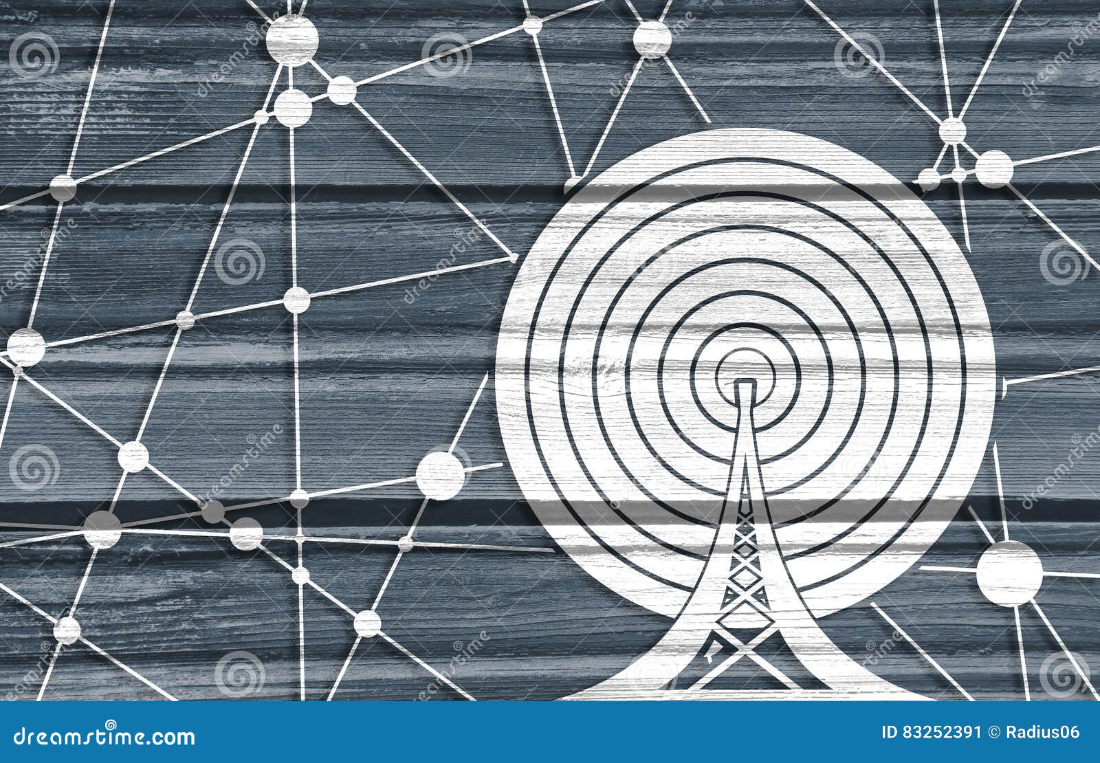 Simbolo Della Rete Wireless Dei Wi Fi Illustrazione di Stock ...