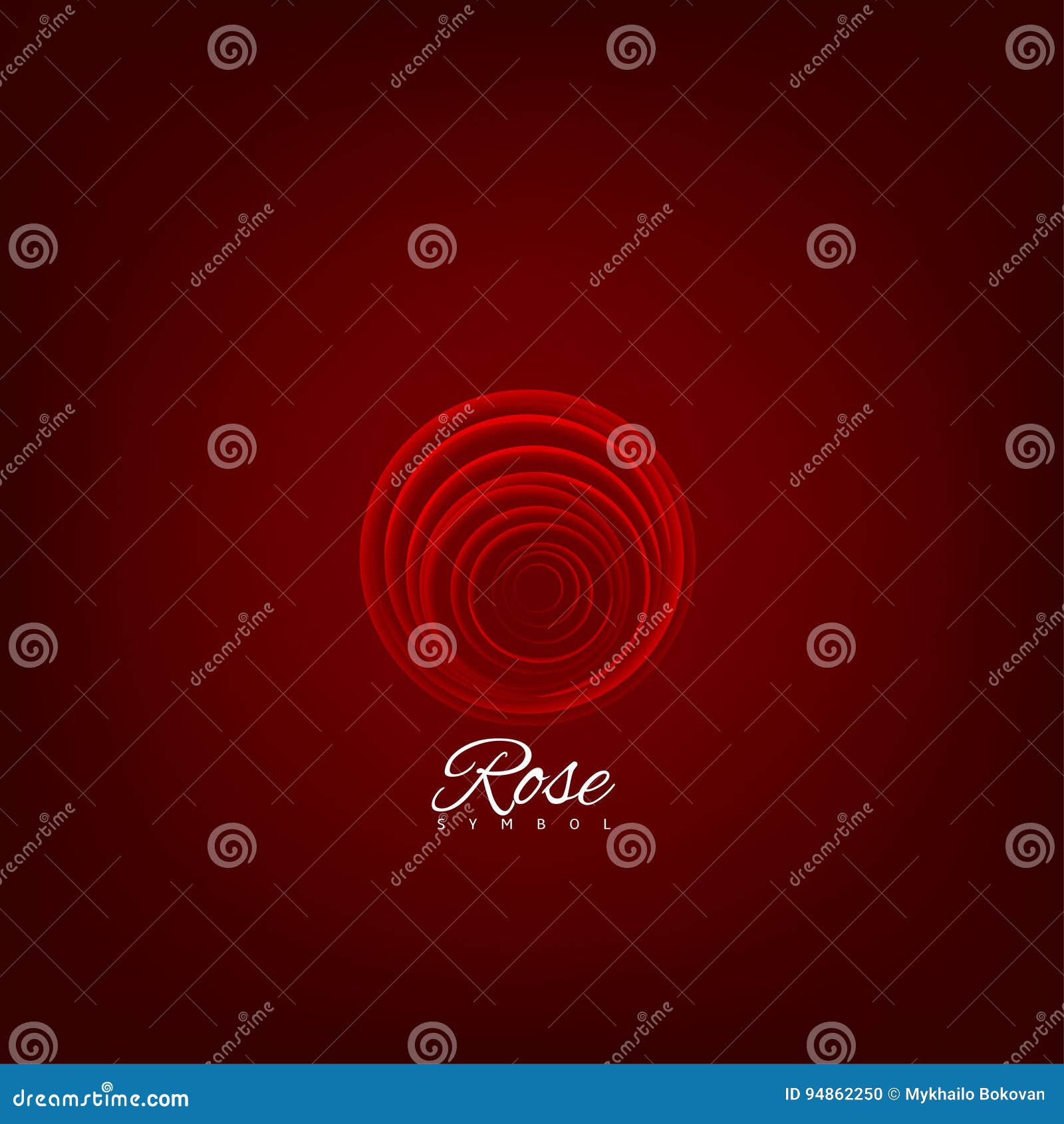 Simbolo della rosa rossa illustrazione vettoriale. Illustrazione di ...