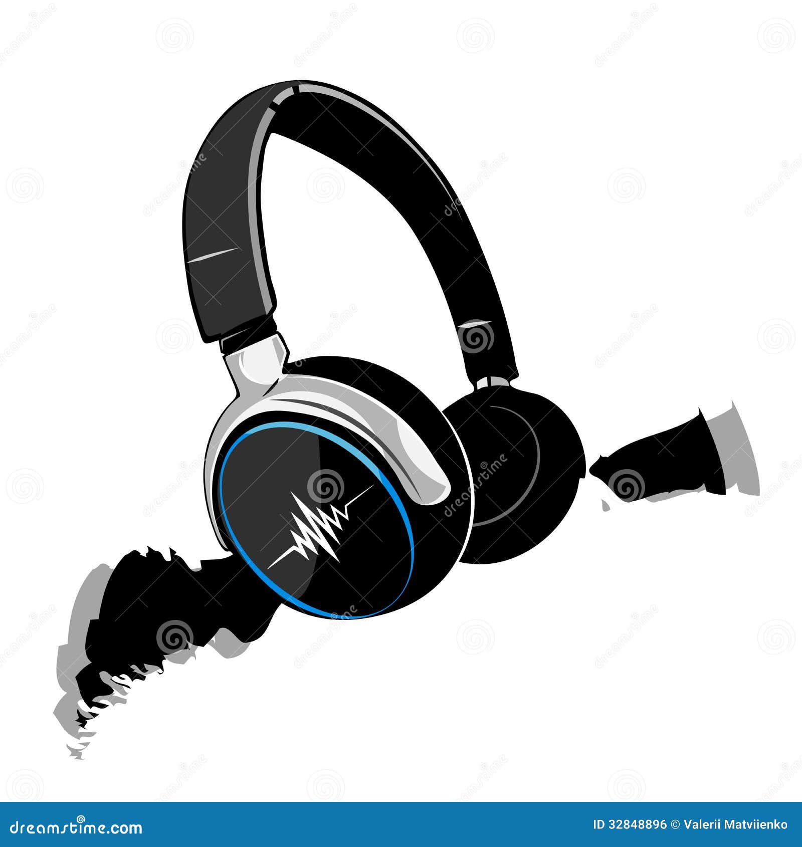 Simbolo delle cuffie illustrazione vettoriale. Illustrazione di musica ...