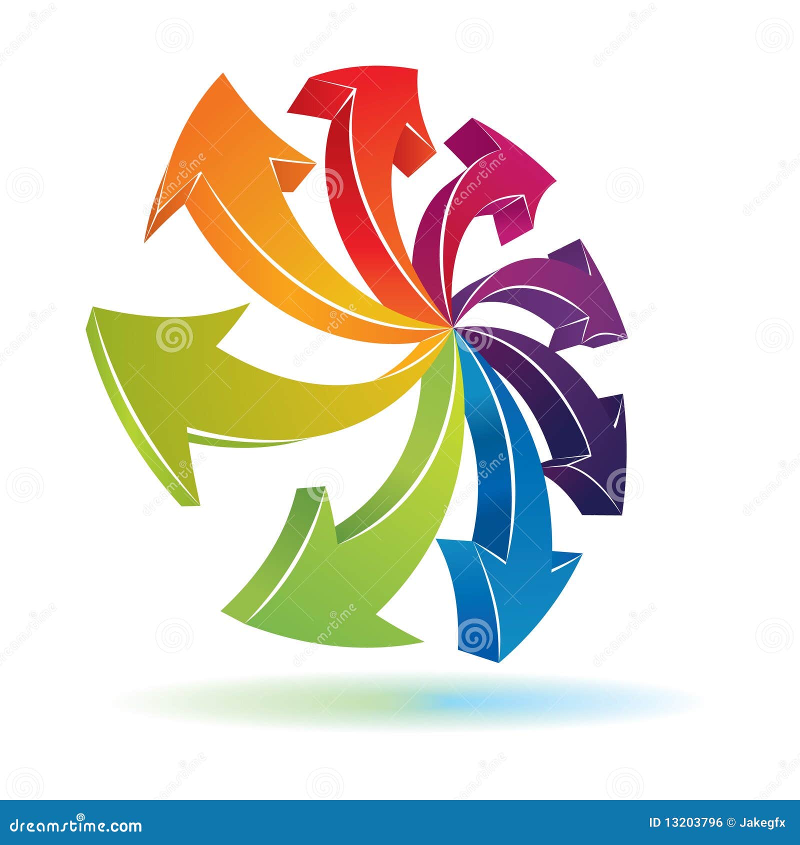 Simbolo delle frecce 3d illustrazione vettoriale. Illustrazione di ...