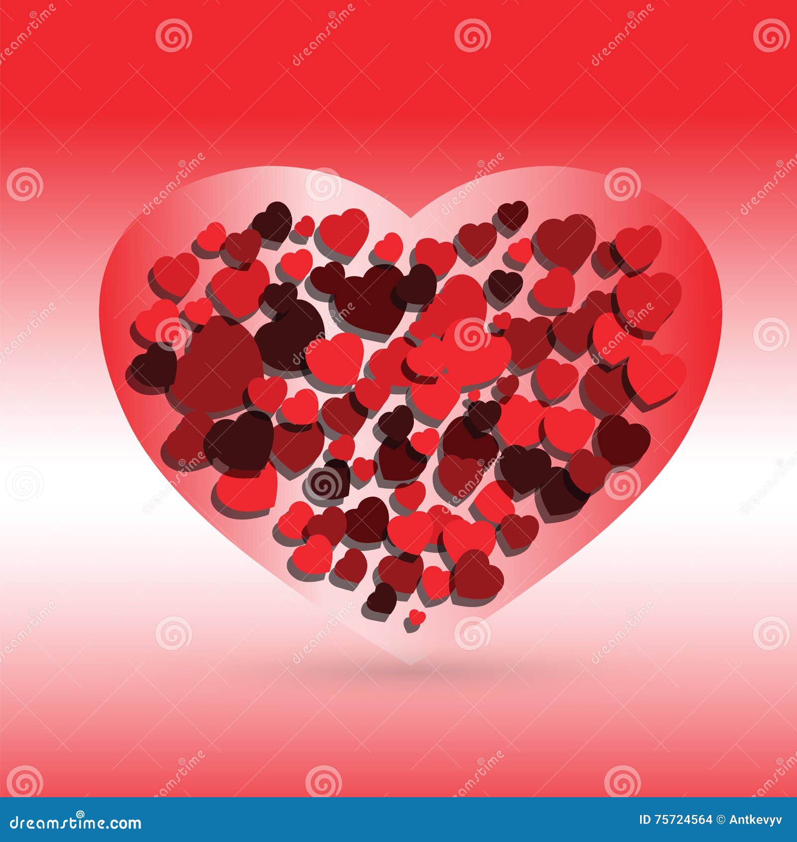 Simbolo di amore dei cuori illustrazione vettoriale. Illustrazione di ...