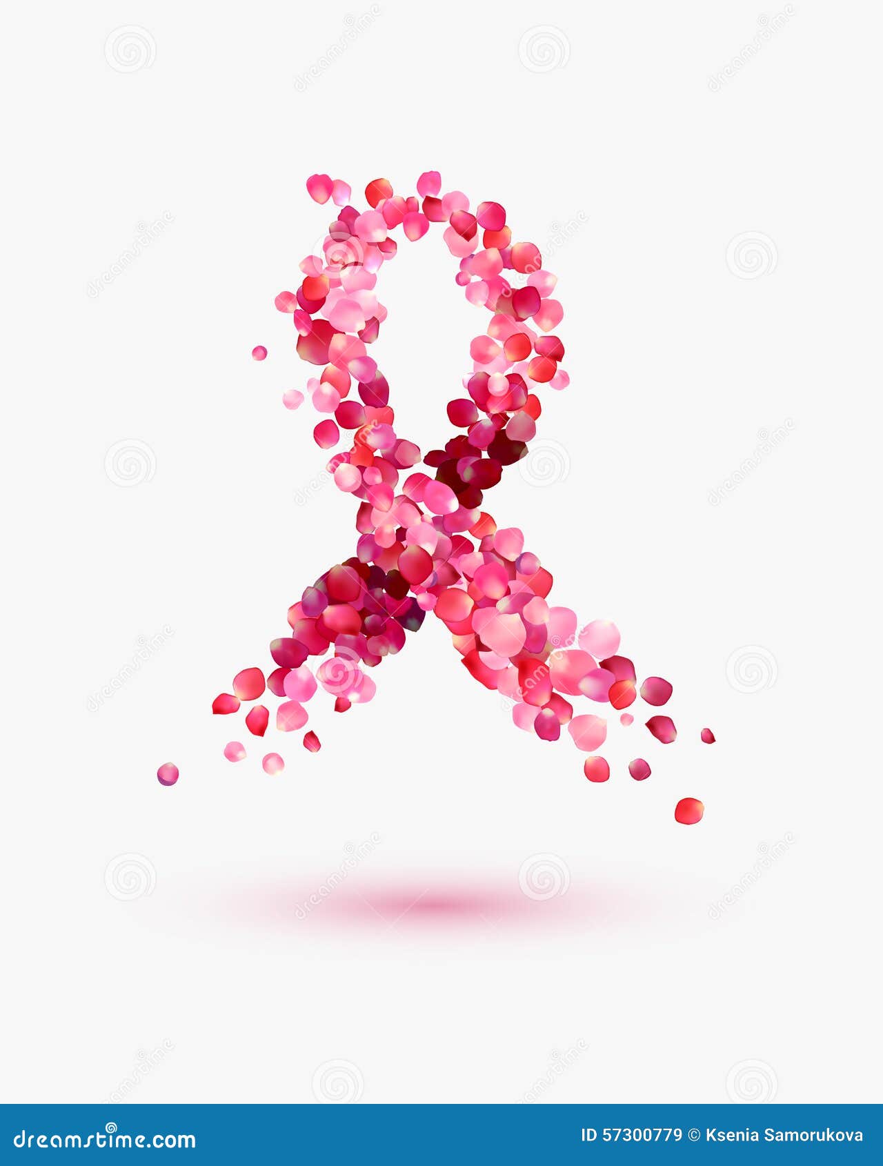 Simbolo Di Consapevolezza Del Cancro Della Mammella Illustrazione ...