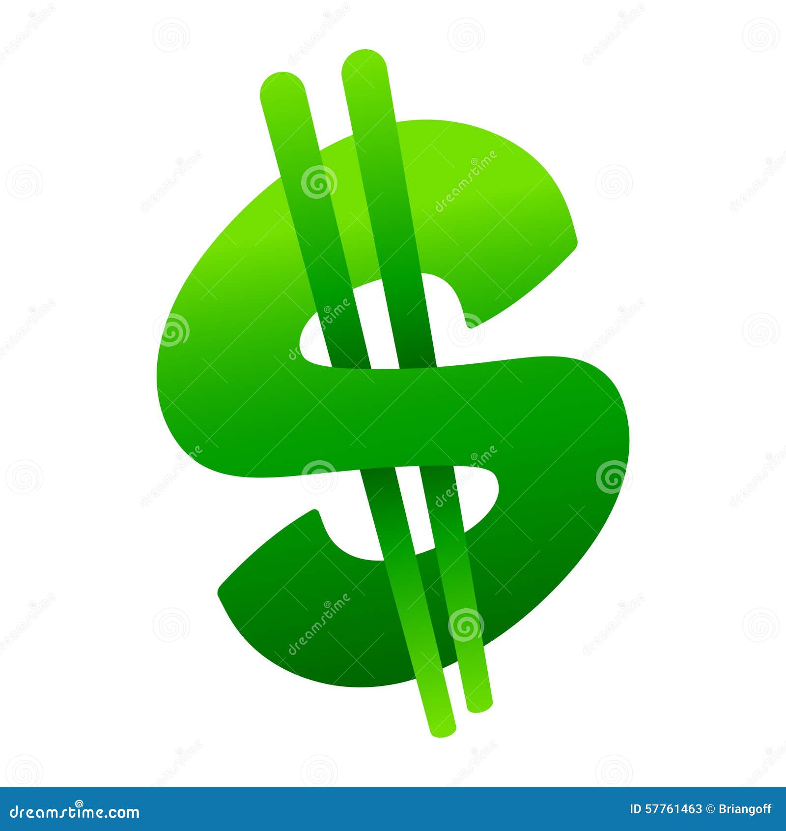 Simbolo di dollaro illustrazione vettoriale. Illustrazione di fiscale ...