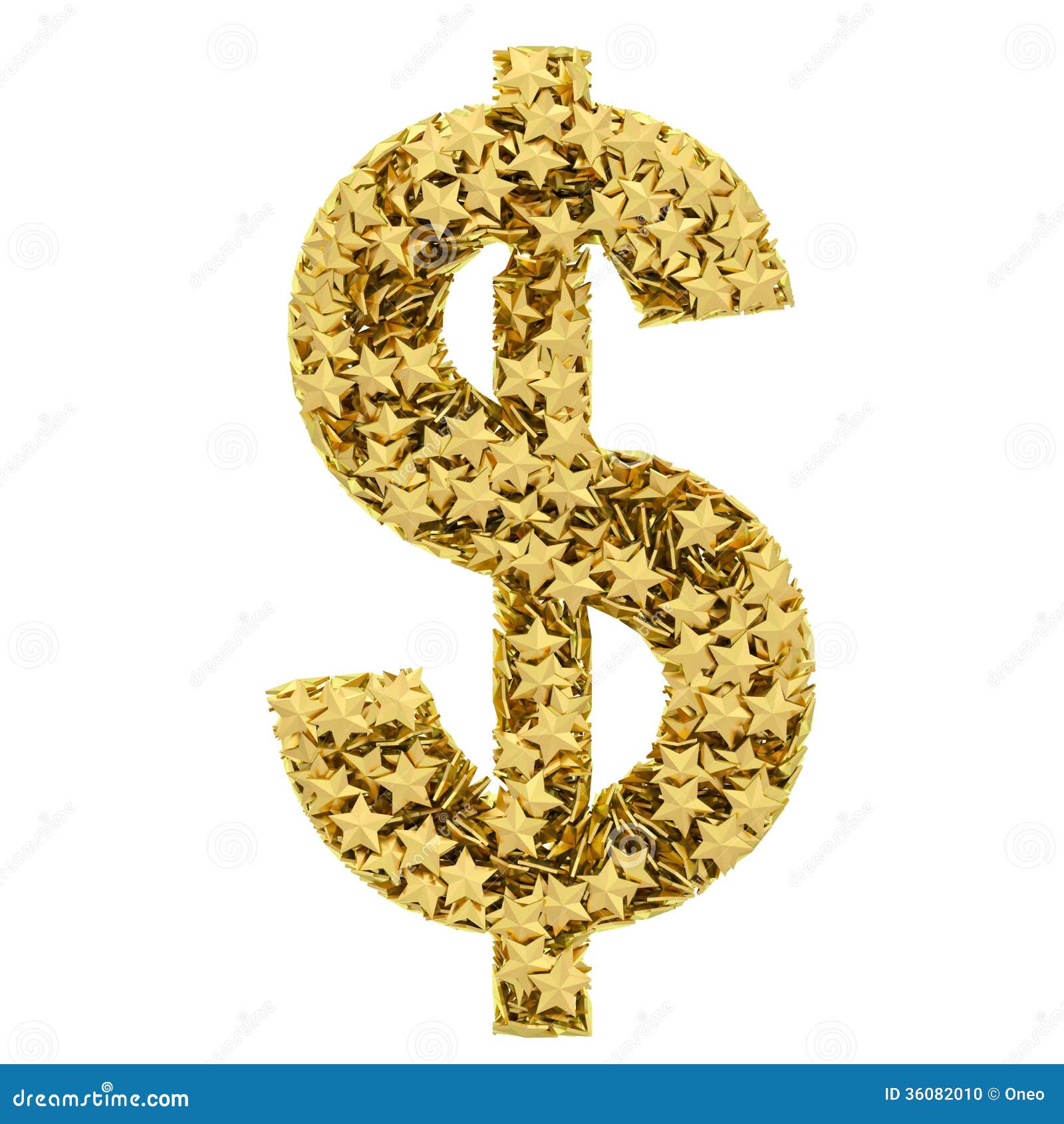 Simbolo Di Dollaro Composto Di Dorato Illustrazione di Stock ...