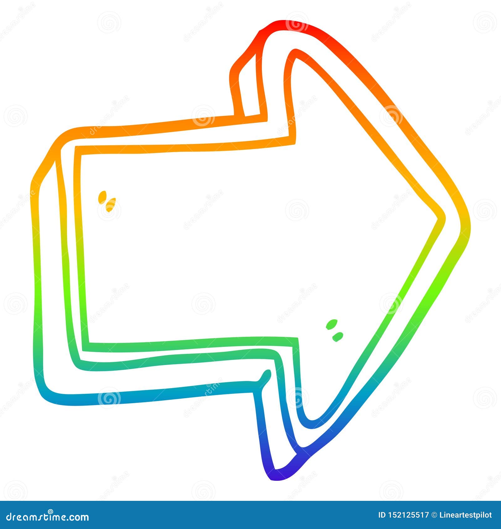 Simbolo Di Freccia Di Disegno Con Gradiente a Gradiente Di Arcobaleno ...