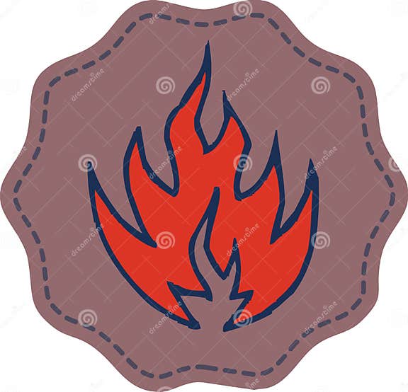 Simbolo di fuoco illustrazione vettoriale. Illustrazione di colore ...