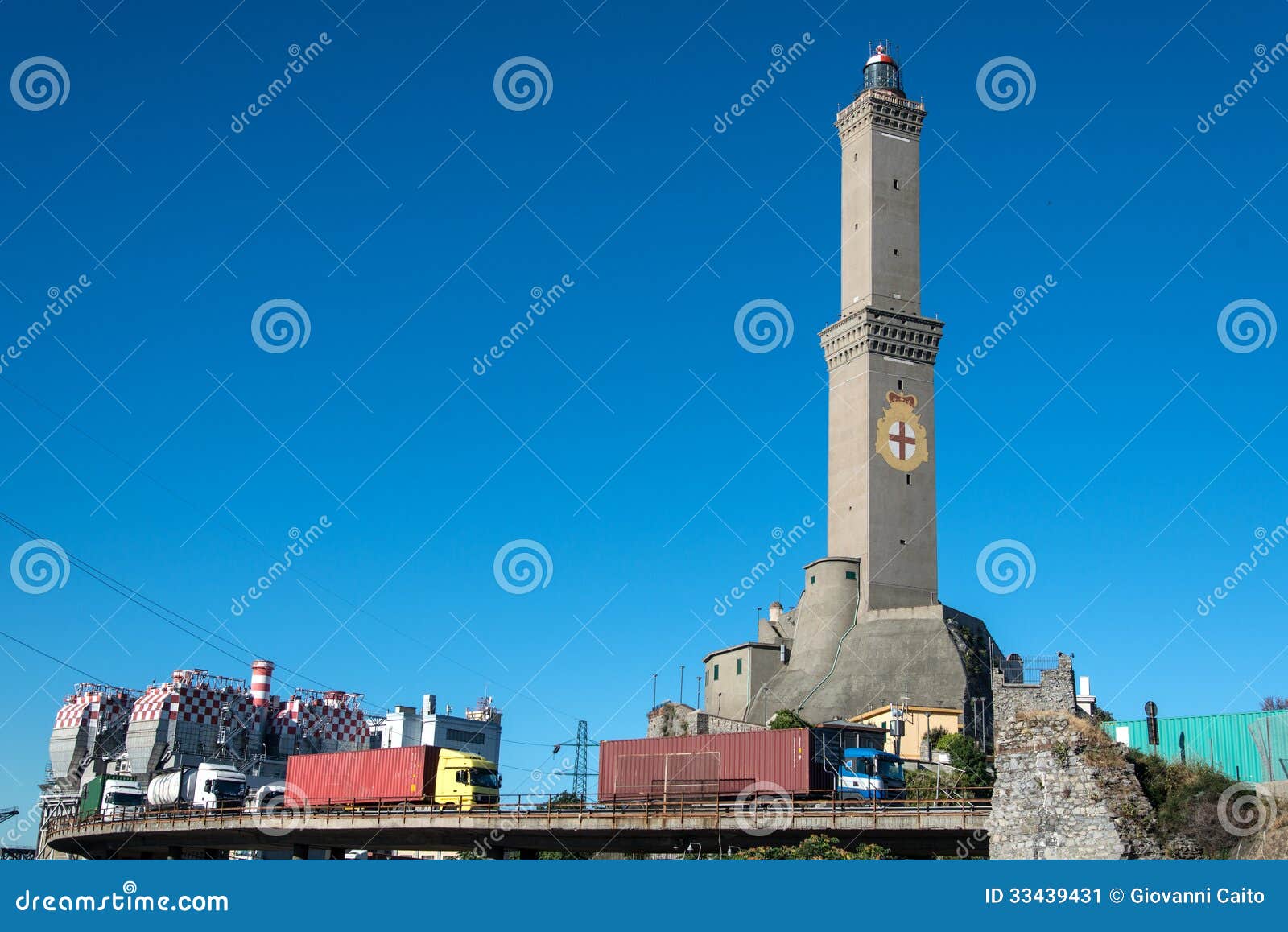 Simbolo di Genova, Italia. immagine stock. Immagine di funzione - 33439431