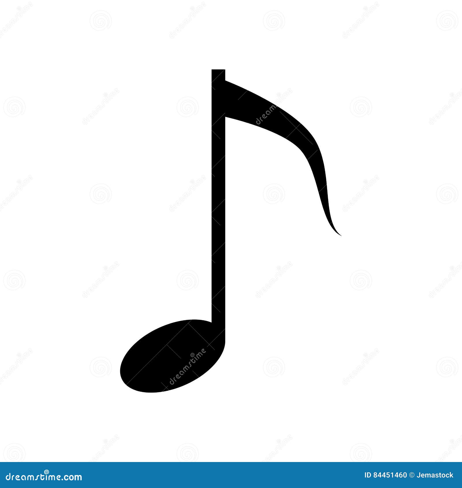 Simbolo Di Melodia Della Nota Musicale Della Siluetta Illustrazione ...