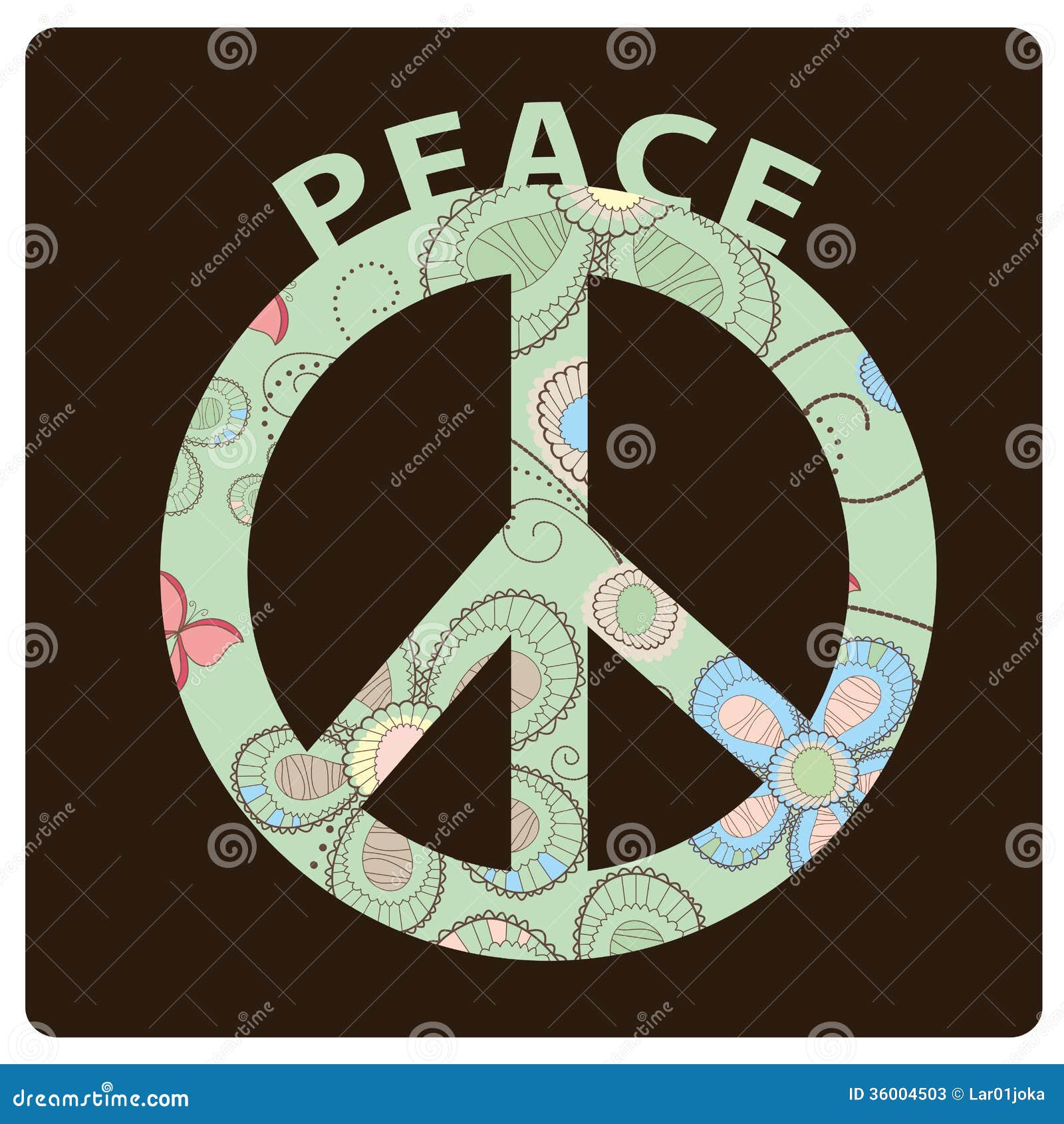 Simbolo di pace illustrazione vettoriale. Illustrazione di animale ...