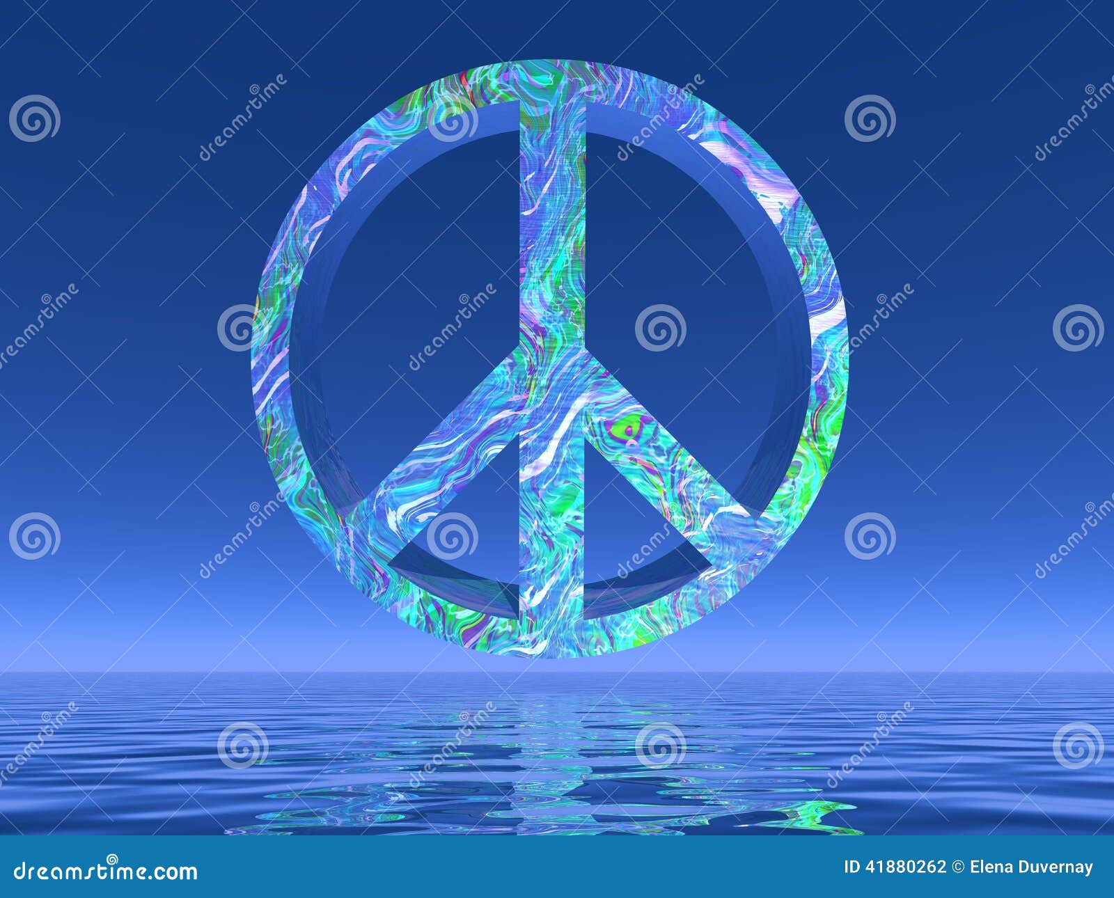 Simbolo Di Pace - 3D Rendono Illustrazione di Stock - Illustrazione di ...