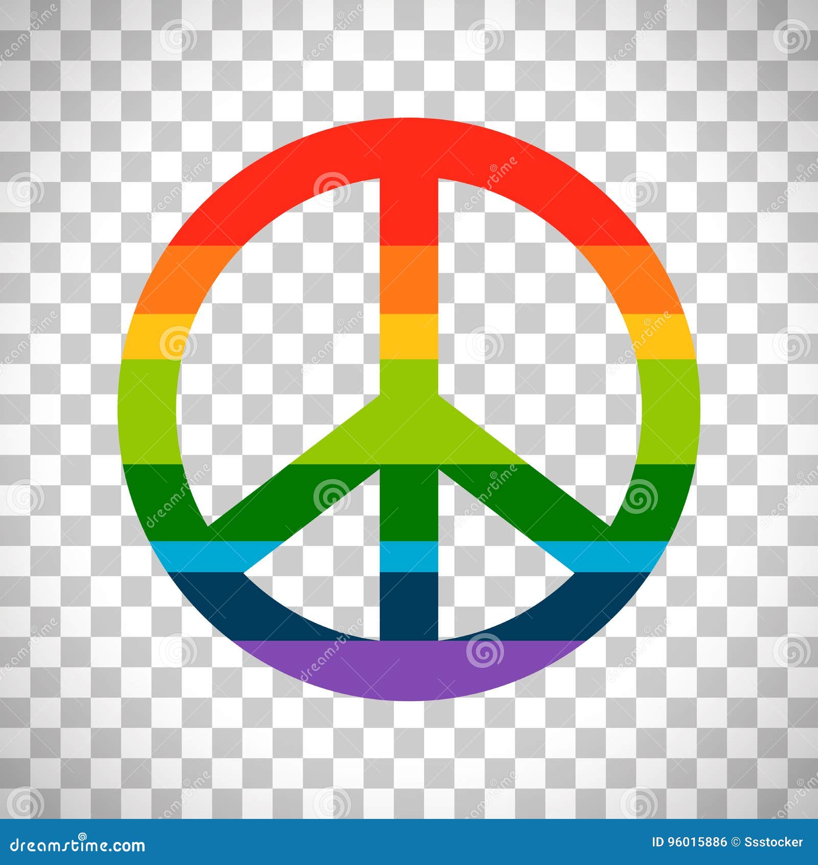 Simbolo Di Pace Dell'arcobaleno Su Fondo Trasparente Illustrazione ...