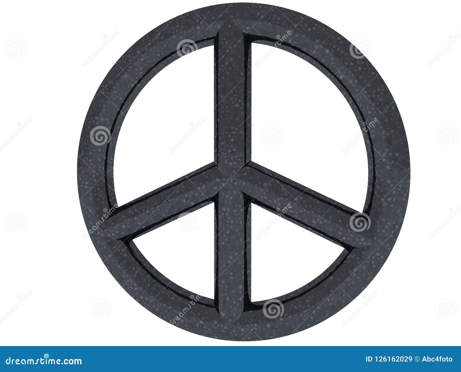 Simbolo Di Pace Nel Colore Del Metallo Illustrazione di Stock ...
