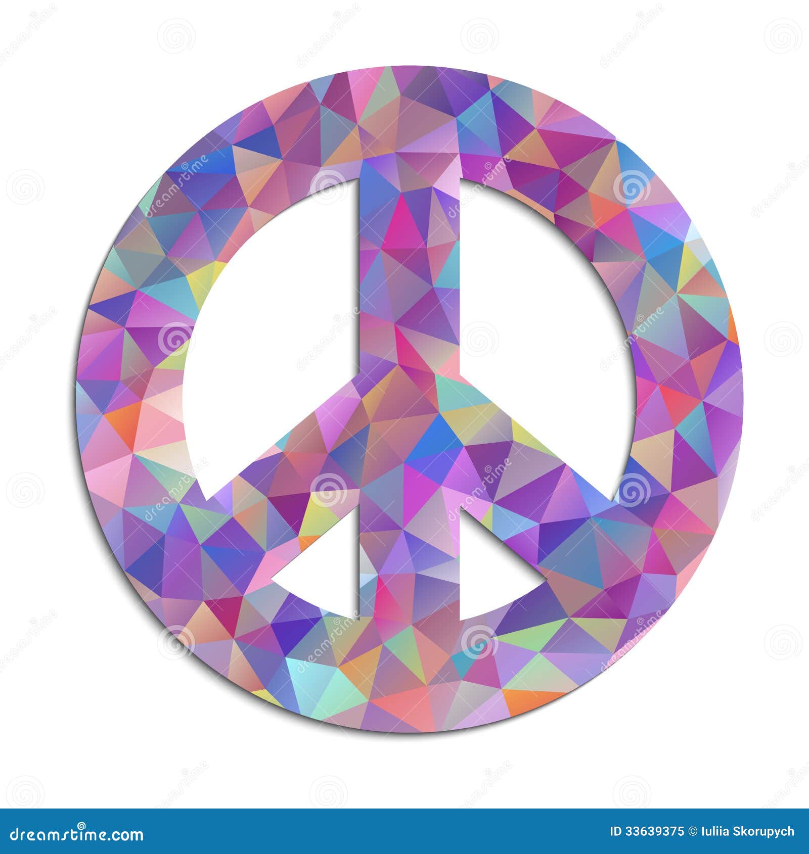 Simbolo Di Pace Su Fondo Bianco Illustrazione Vettoriale ...