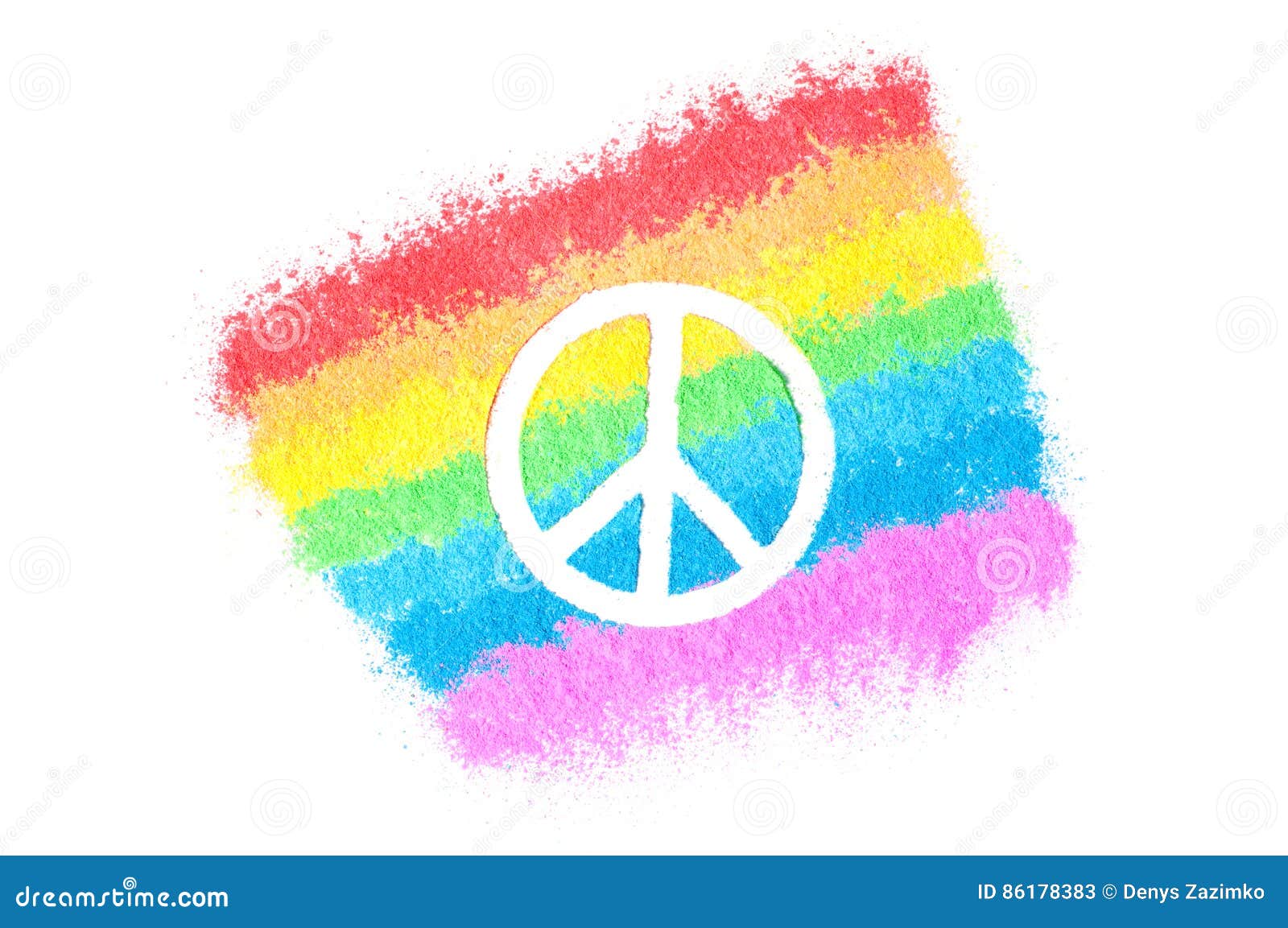 Simbolo Di Pace Sull'arcobaleno Immagine Stock - Immagine di fiore ...