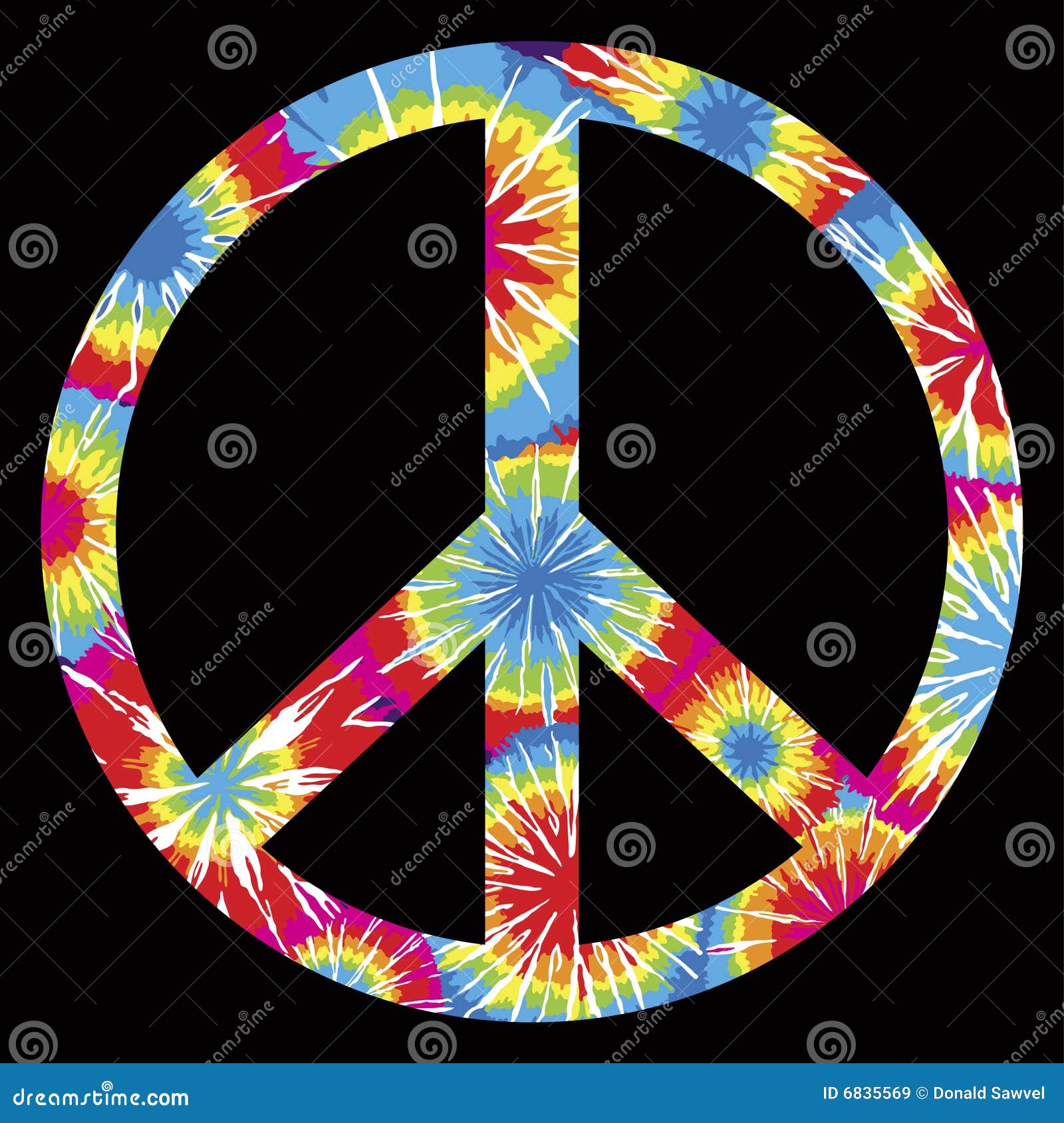 Simbolo Di Pace Tinto Legame Illustrazione Vettoriale - Illustrazione ...