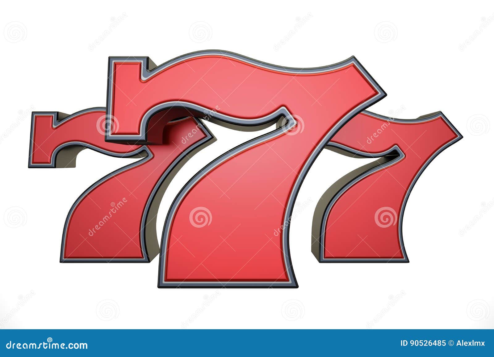 Simbolo Di Posta 777, Rappresentazione 3D Illustrazione di Stock ...