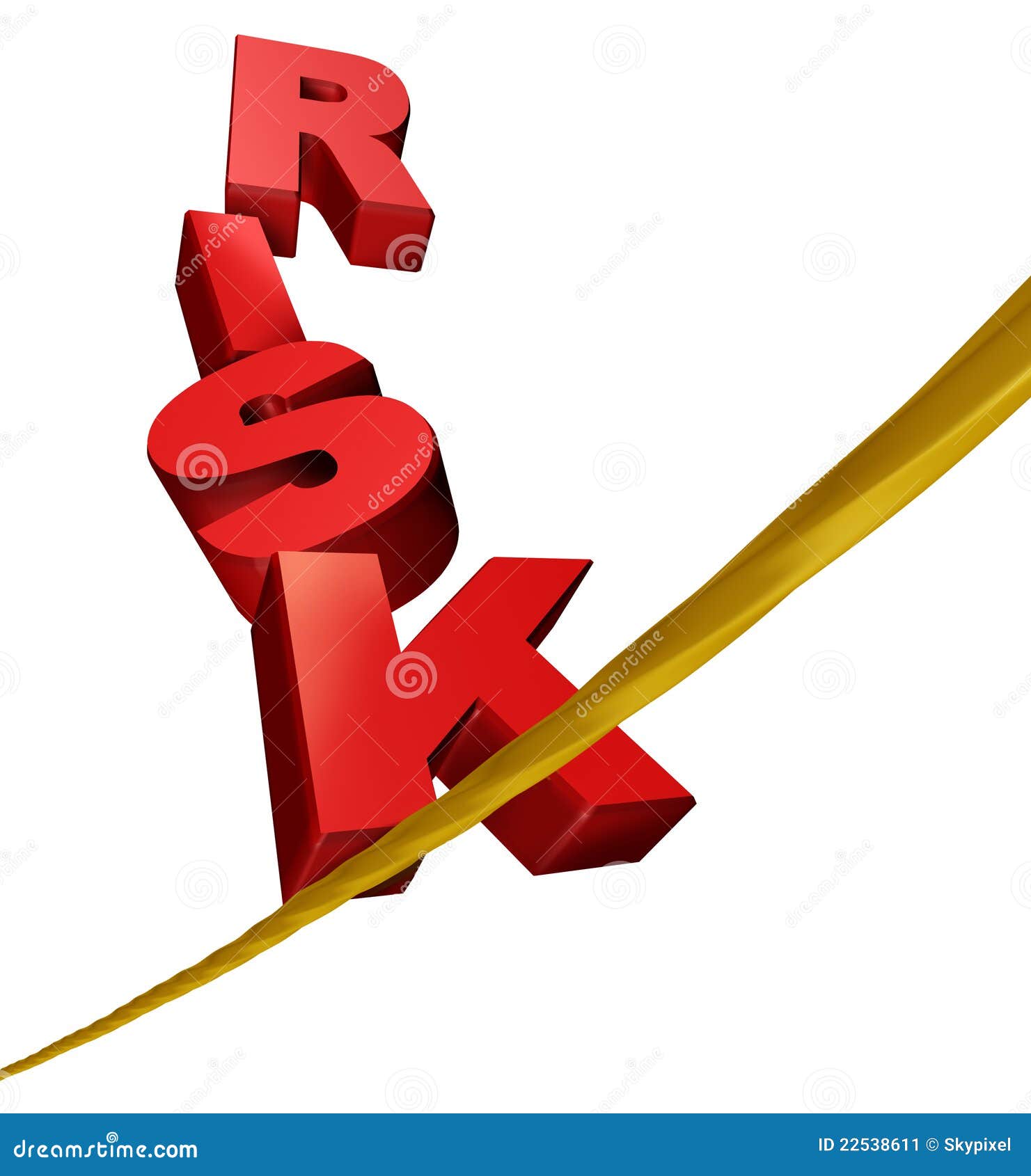 Simbolo Di Rischio Su Una Corda Per Funamboli Illustrazione di Stock ...