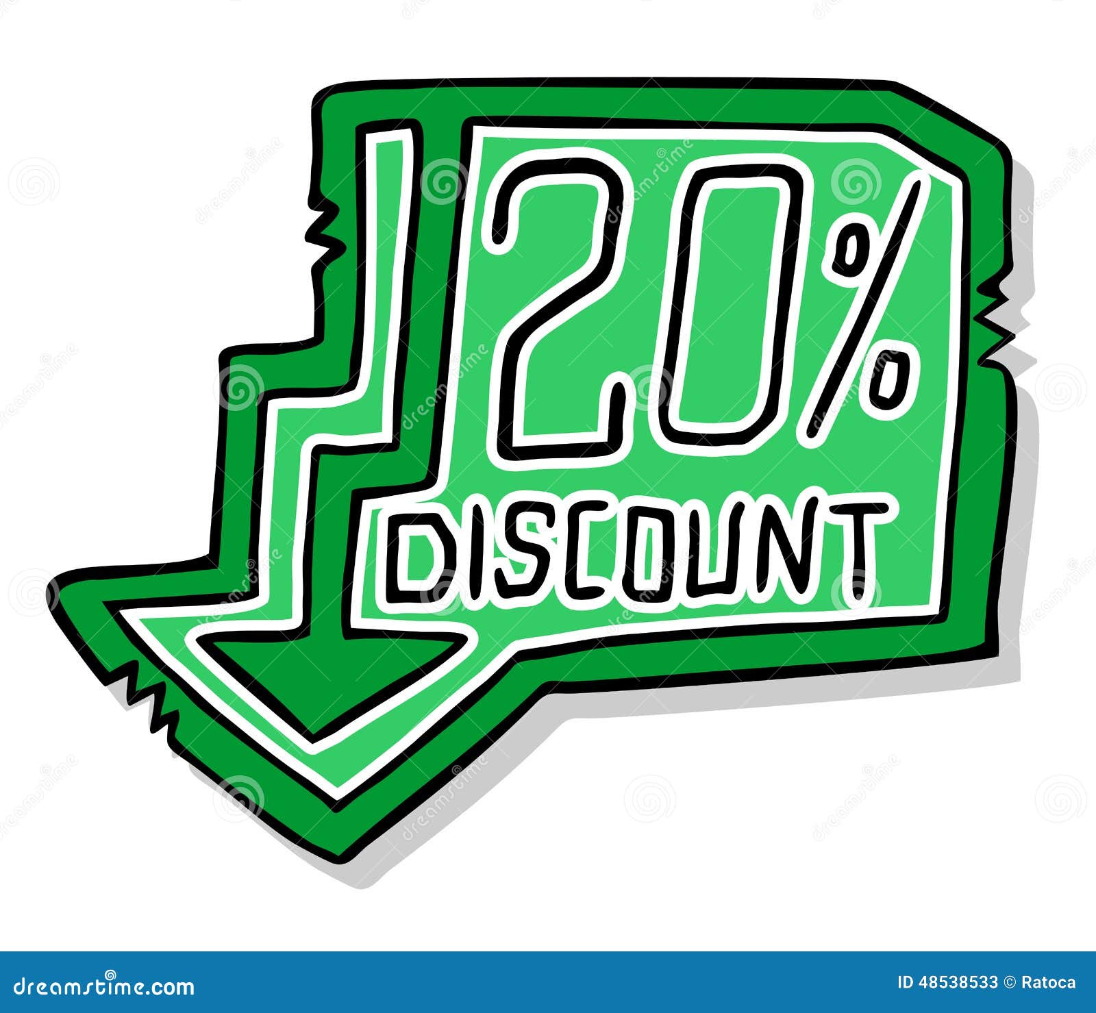 Simbolo di sconto illustrazione vettoriale. Illustrazione di isolato ...