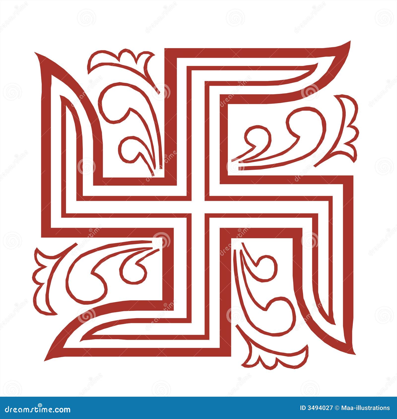 Simbolo Di Swastik in Decorazione Illustrazione Vettoriale ...