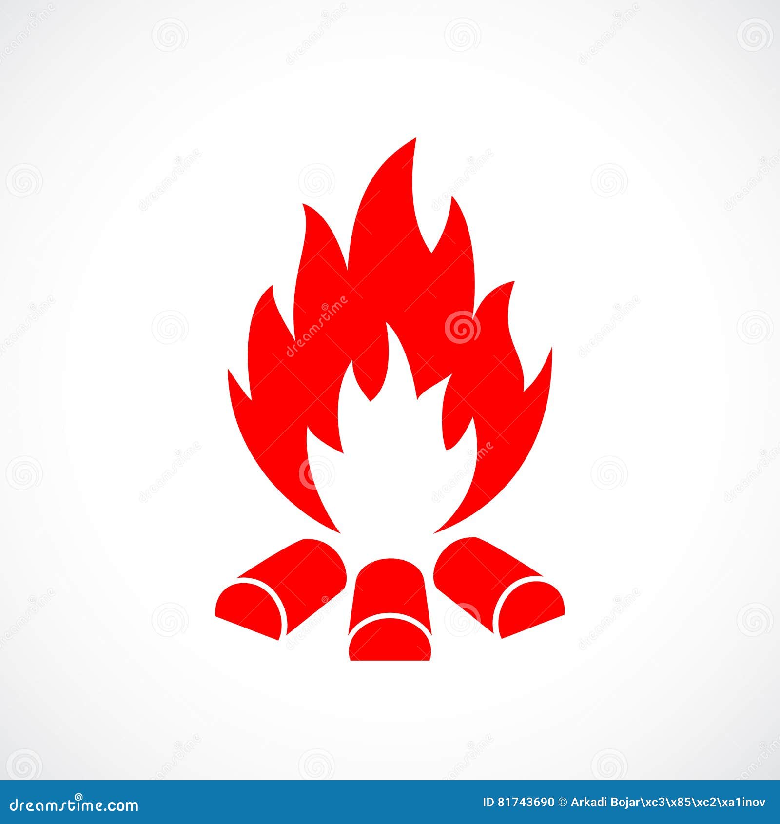 Simbolo Di Vettore Del Fuoco Illustrazione Vettoriale - Illustrazione ...