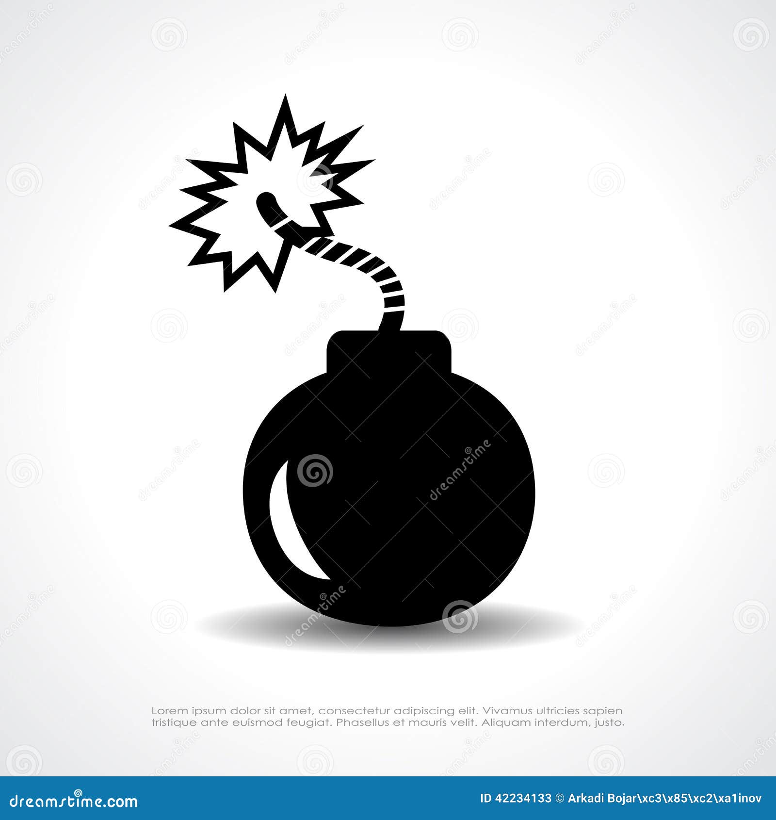 Simbolo Di Vettore Della Bomba Illustrazione Vettoriale - Illustrazione ...