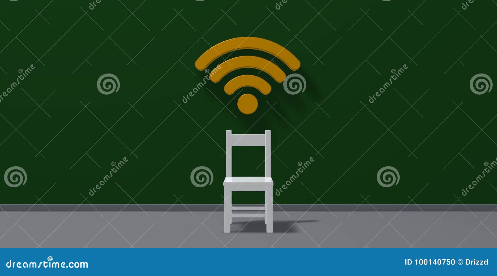 Simbolo Di Wifi E Della Sedia Illustrazione di Stock - Illustrazione di ...