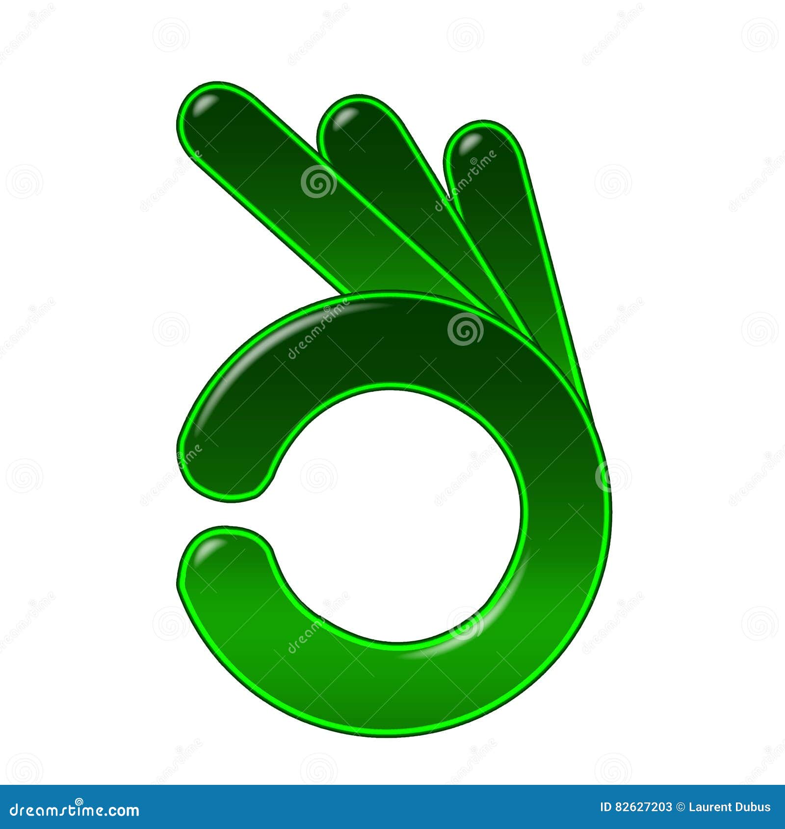 Simbolo giusto della mano illustrazione di stock. Illustrazione di ...