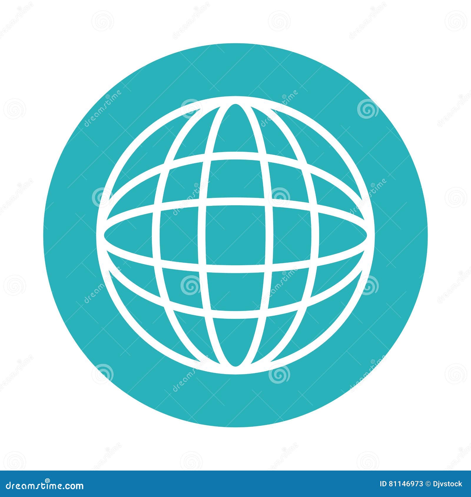 Simbolo Globale Della Sfera Illustrazione Vettoriale - Illustrazione di ...