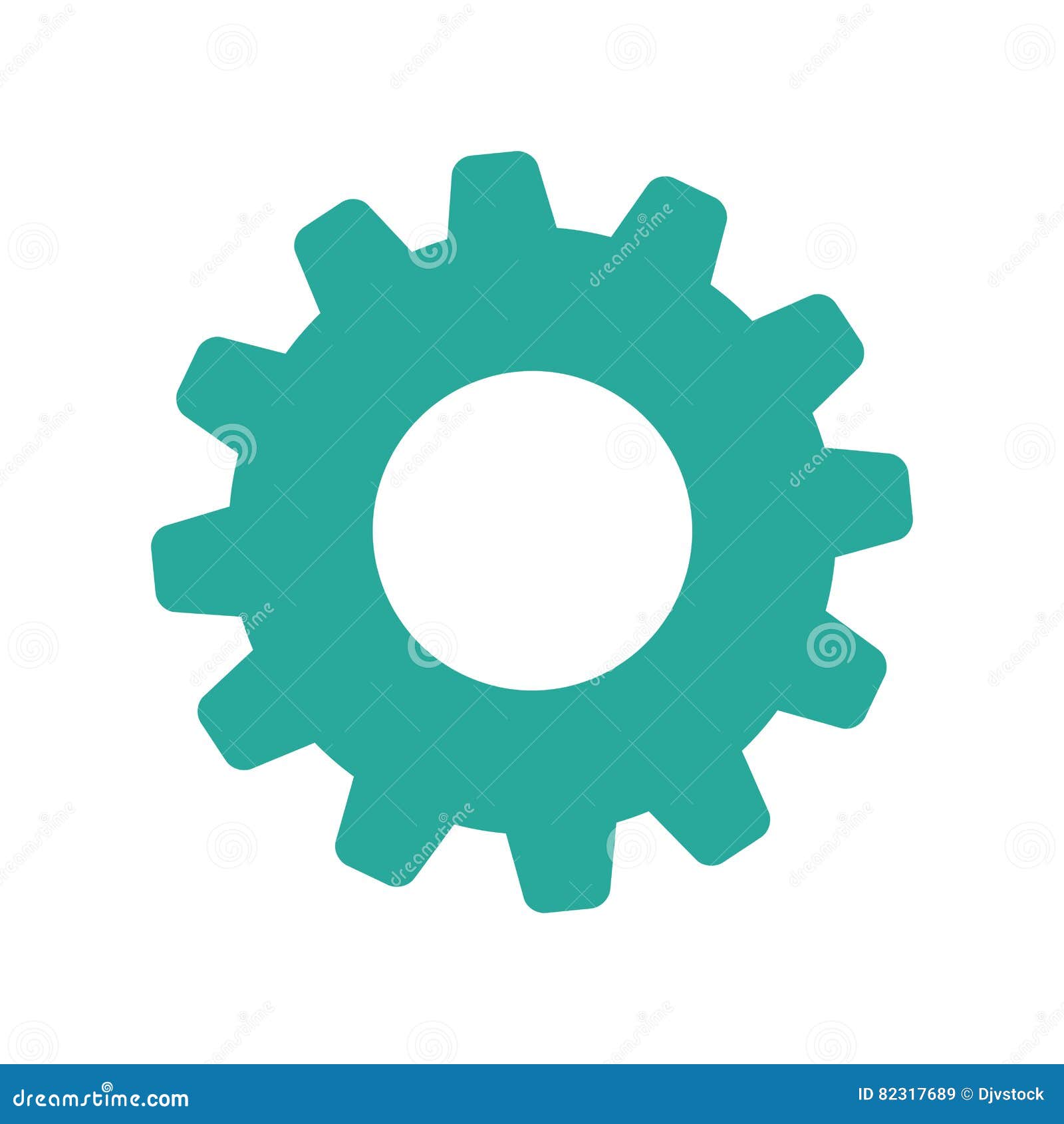 Simbolo Isolato Dell'ingranaggio Illustrazione di Stock - Illustrazione ...