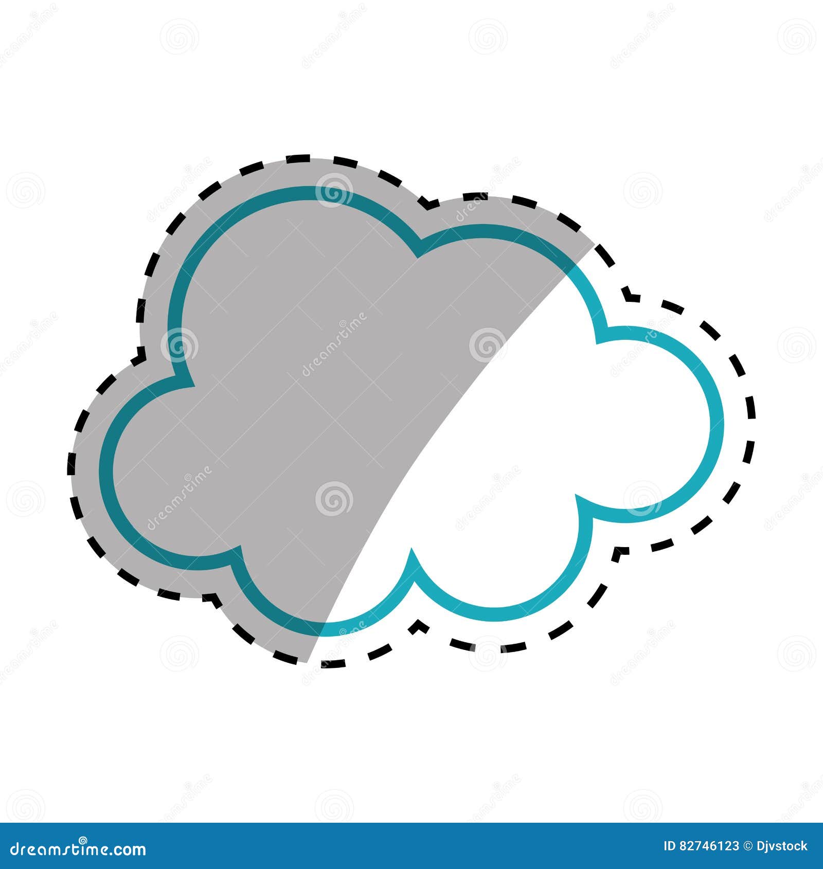 Simbolo Isolato Della Nuvola Illustrazione di Stock - Illustrazione di ...