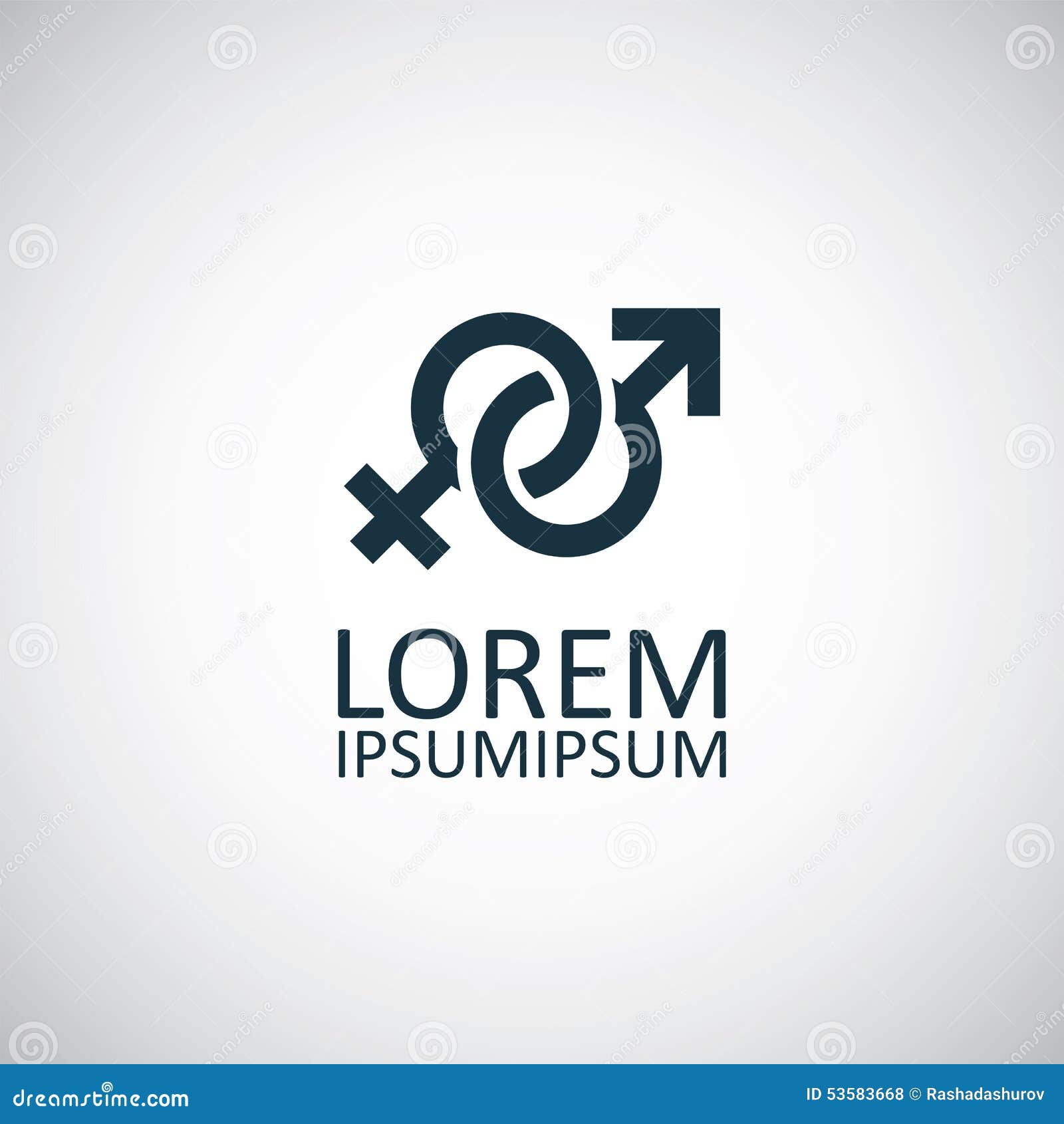 Simbolo Maschio & Femminile Illustrazione Vettoriale - Illustrazione di ...