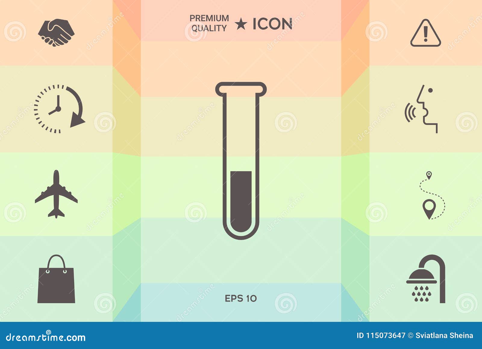 Simbolo in Provetta Dell'icona Illustrazione Vettoriale - Illustrazione ...