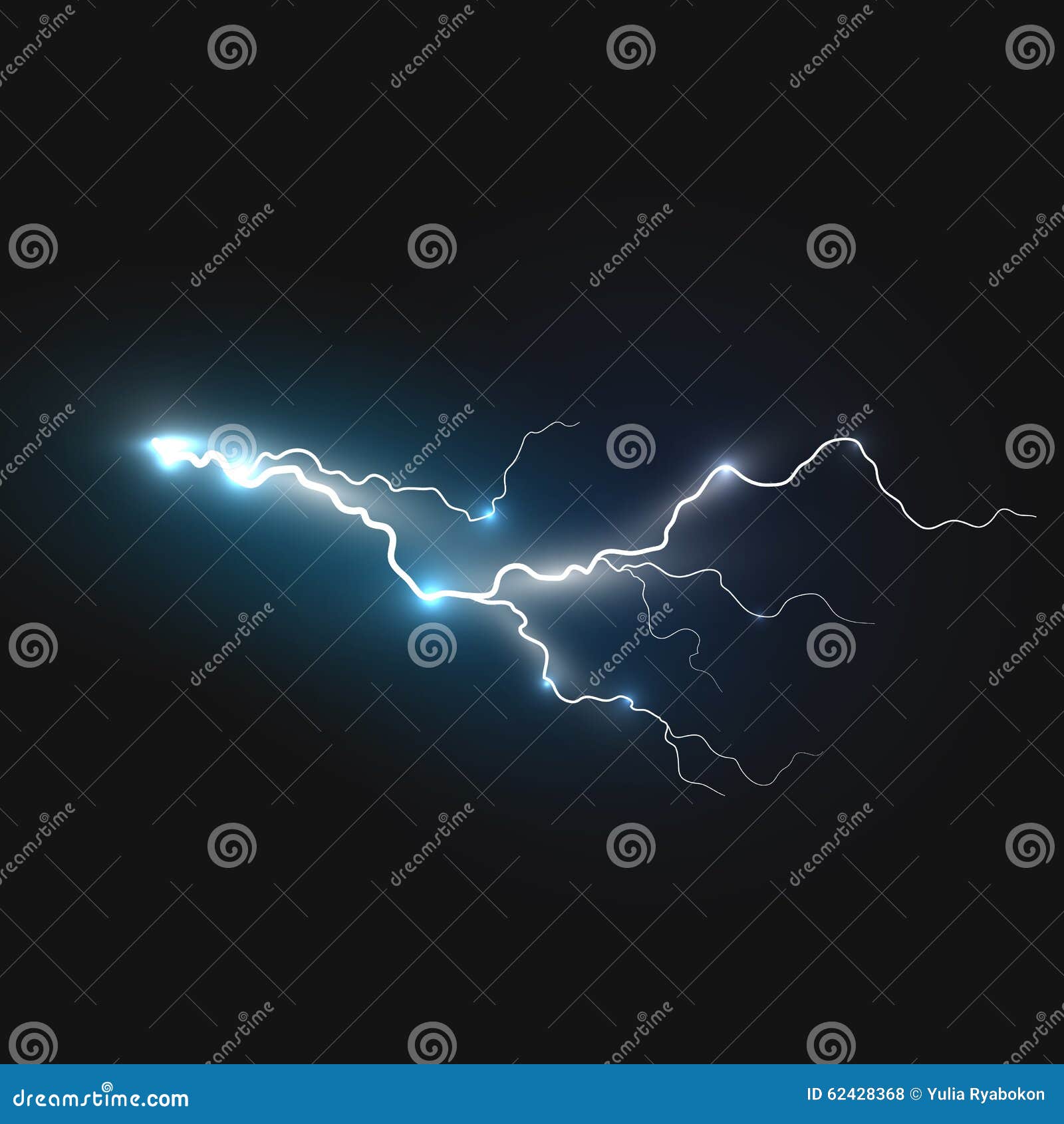 Simbolo Realistico Del Fulmine Illustrazione Vettoriale - Illustrazione ...