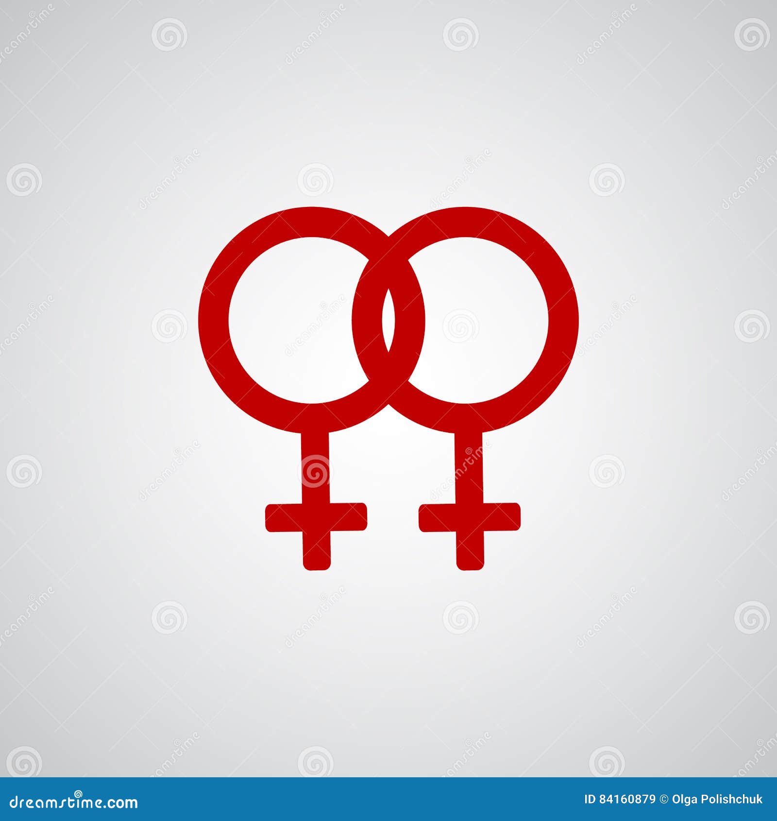 Simbolo rosso lesbico illustrazione vettoriale. Illustrazione di ...