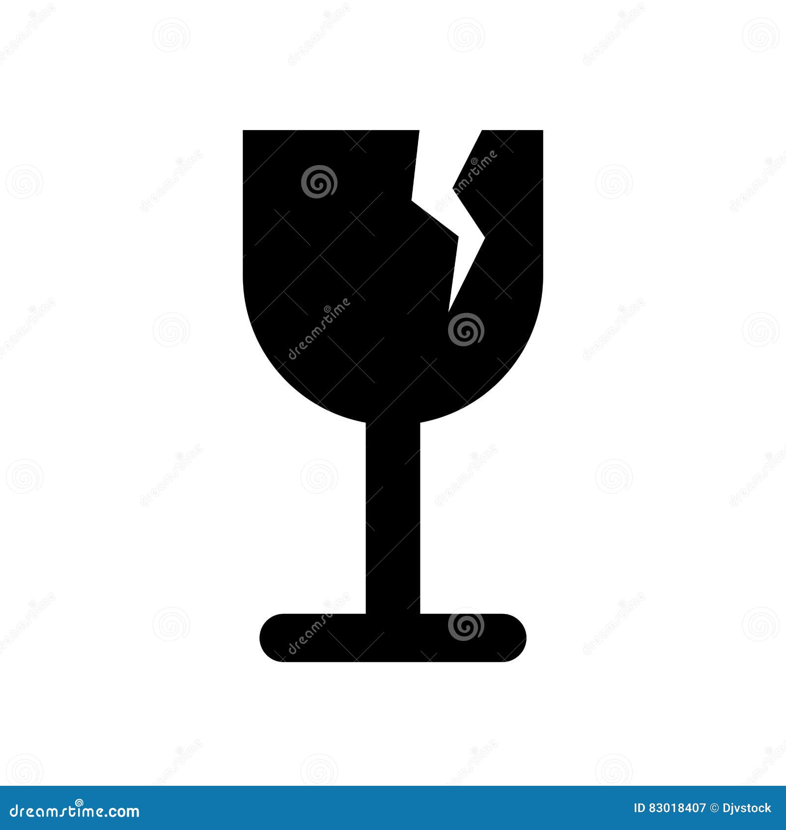 Simbolo Rotto Fragile Della Tazza Illustrazione di Stock ...