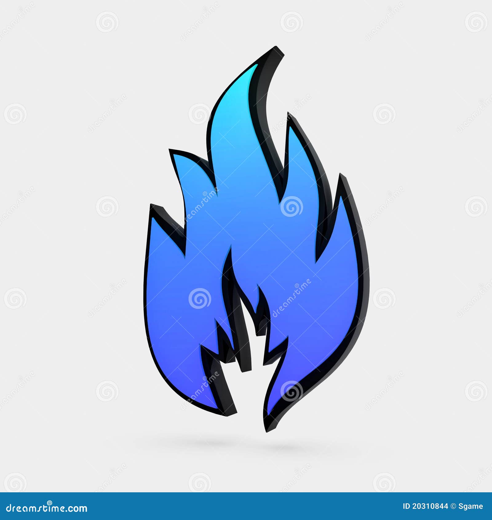 Simbolo Solido Della Fiamma Illustrazione di Stock - Illustrazione di ...